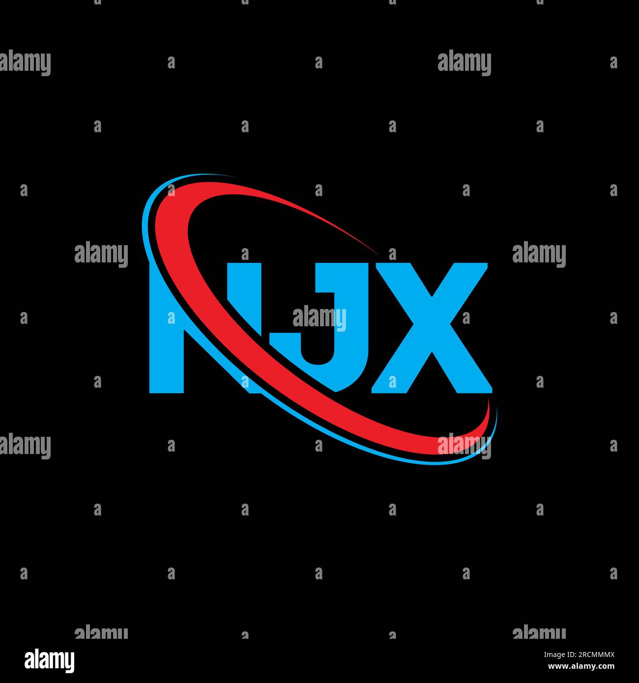 NJX logo. NJX letter. NJX letter logo design. Initials NJX logo linked with circle and uppercase ...