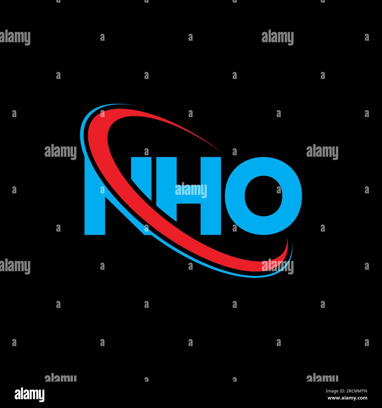 NHO logo. NHO letter. NHO letter logo design. Initials NHO logo linked ...