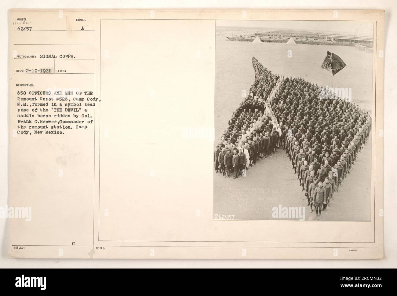 650 officers and men of the Remount Depot #326, Camp Cody, N.M ...