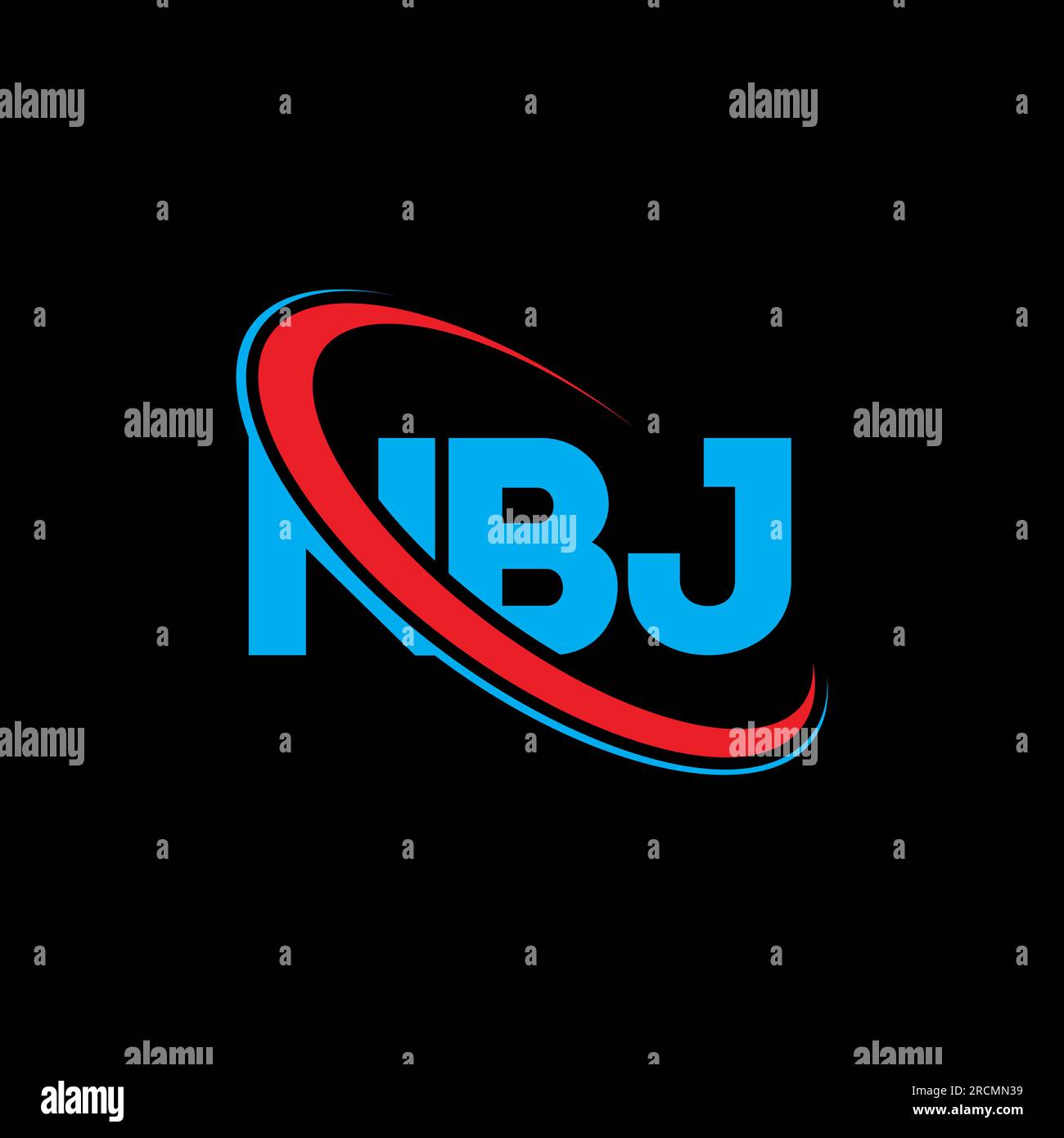 NBJ logo. NBJ letter. NBJ letter logo design. Initials NBJ logo linked ...