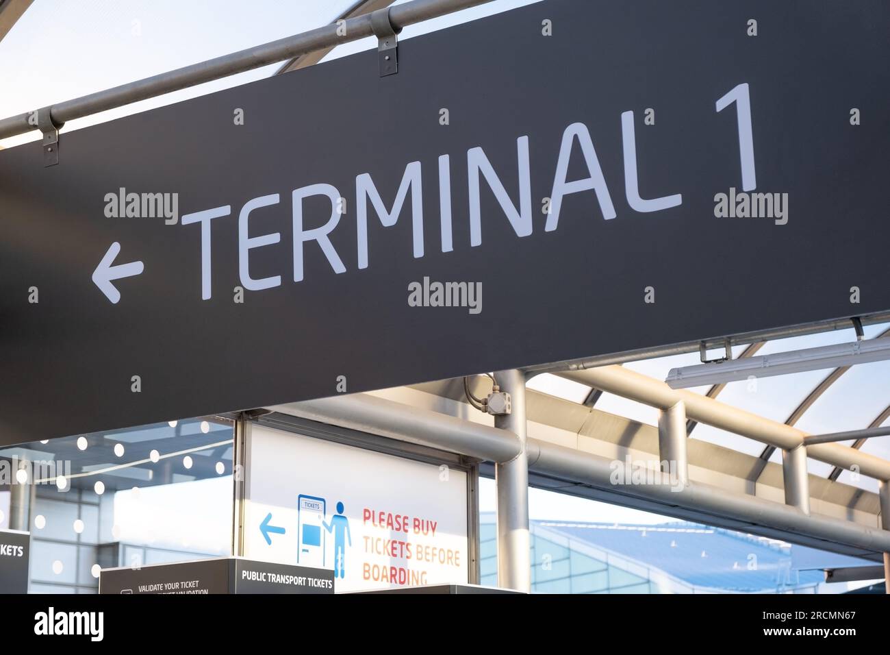 Terminal 1 Public transport Airport International gate Stock Photo - Alamy