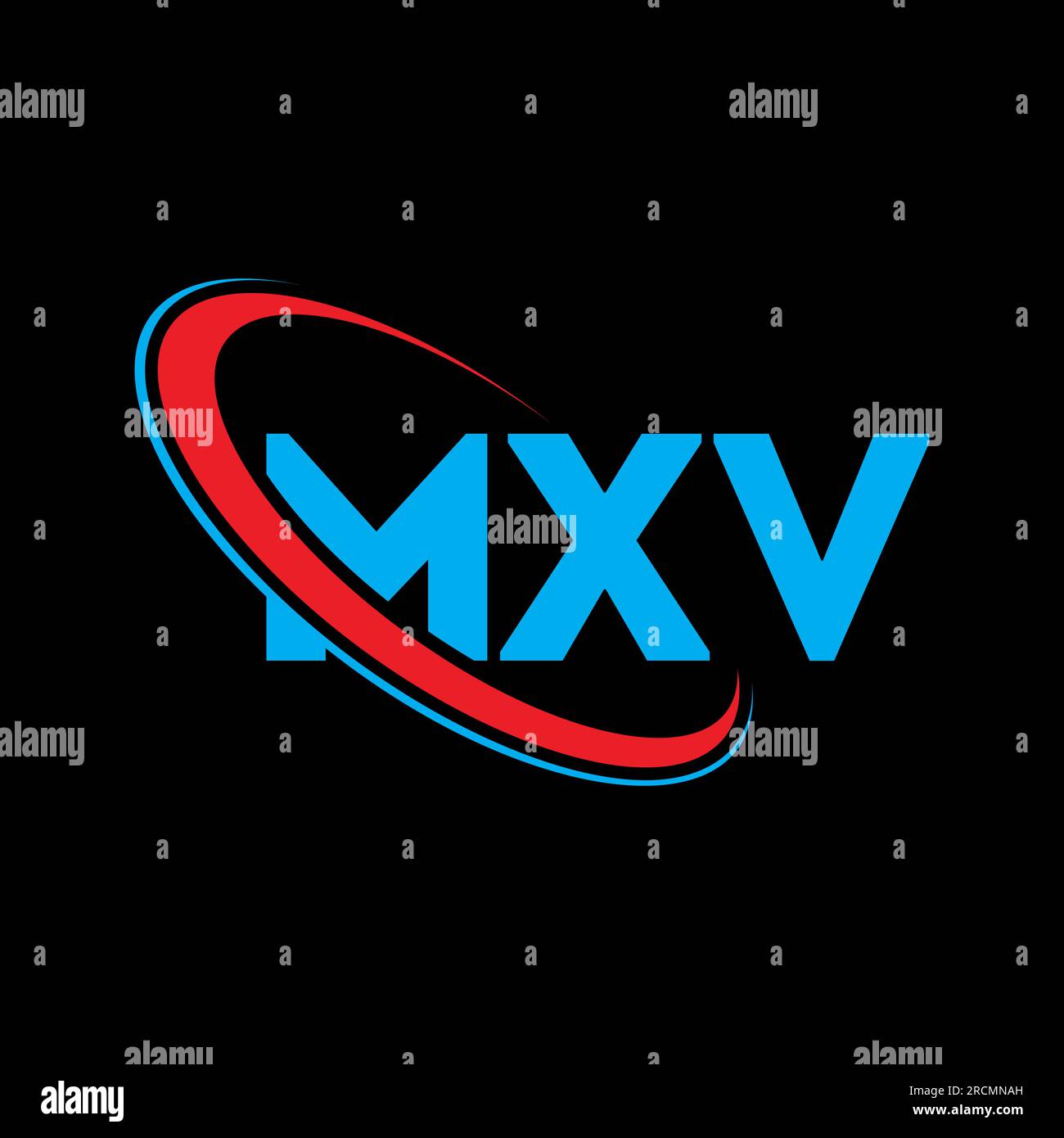 MXV logo. MXV letter. MXV letter logo design. Initials MXV logo linked with circle and uppercase ...