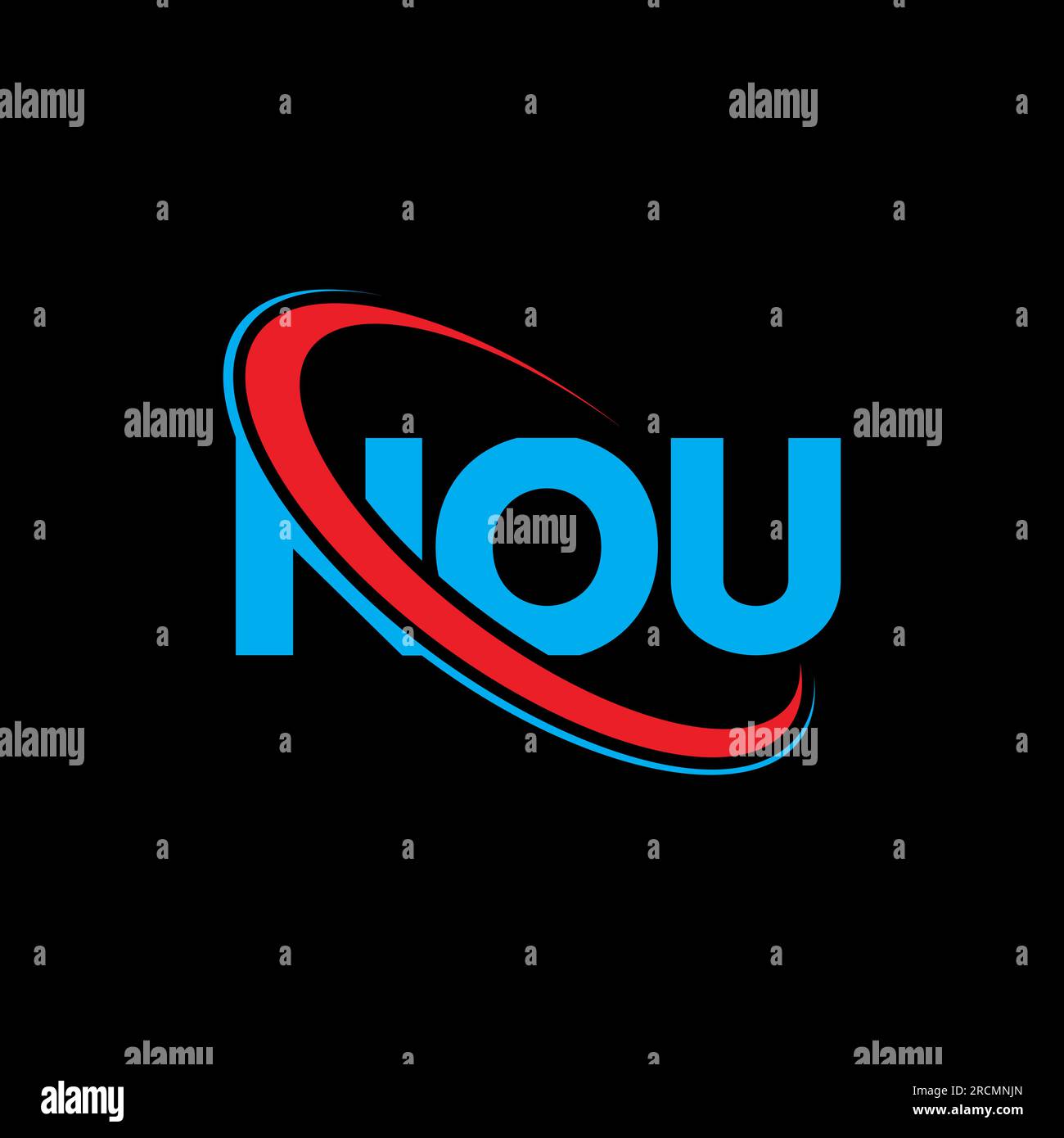 NOU logo. NOU letter. NOU letter logo design. Initials NOU logo linked ...