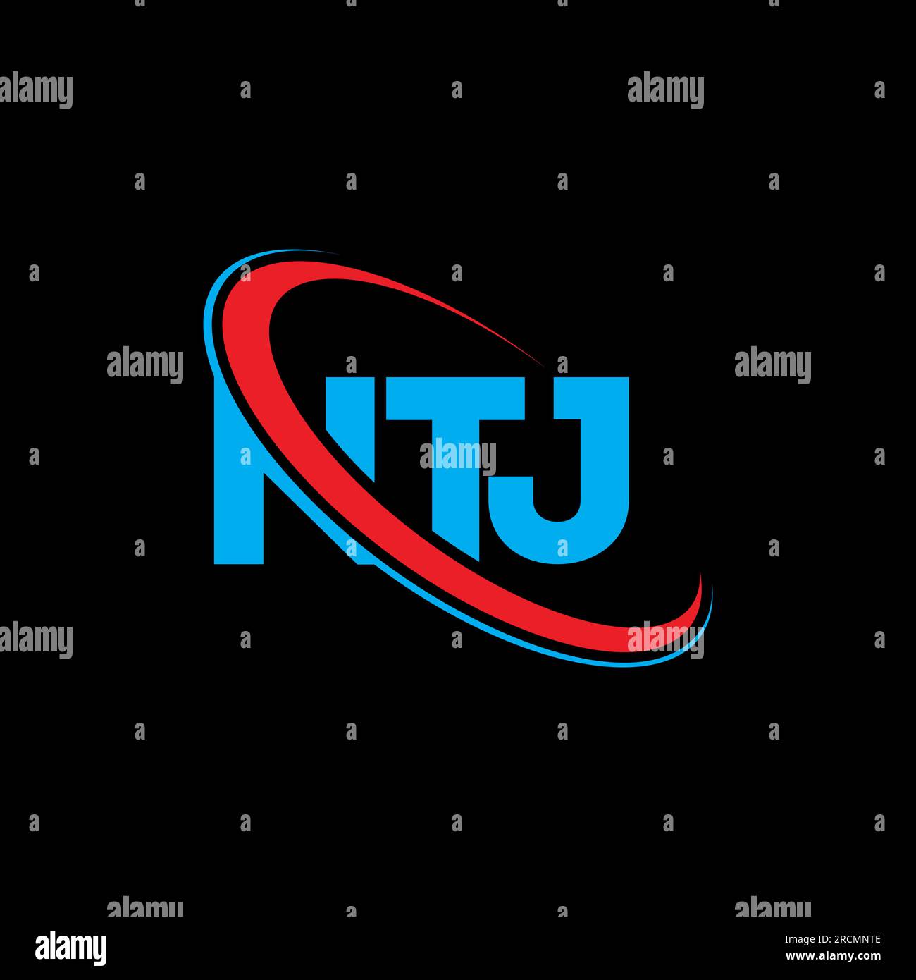 NTJ logo. NTJ letter. NTJ letter logo design. Initials NTJ logo linked ...