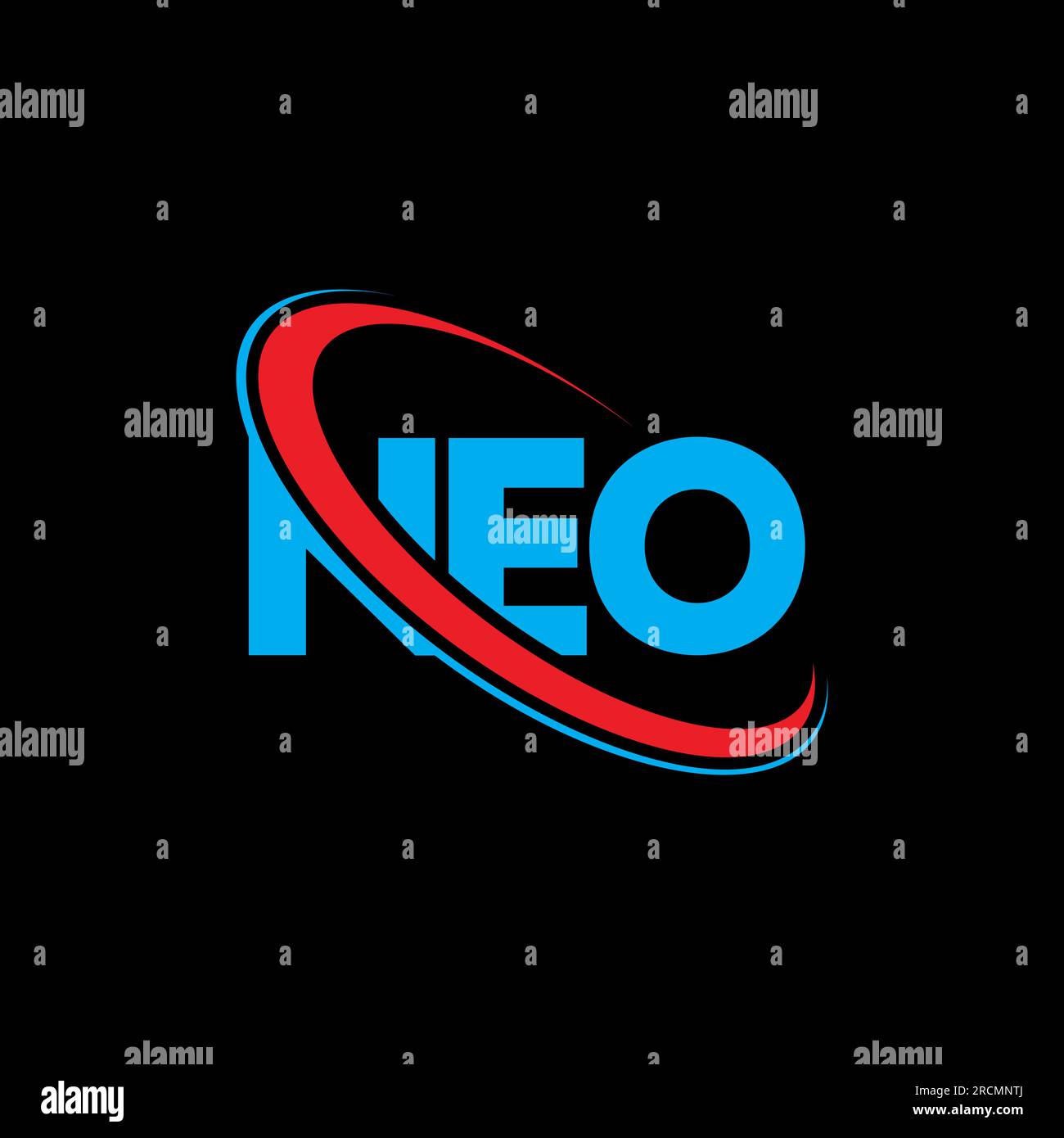 NEO logo. NEO letter. NEO letter logo design. Initials NEO logo linked with circle and uppercase ...