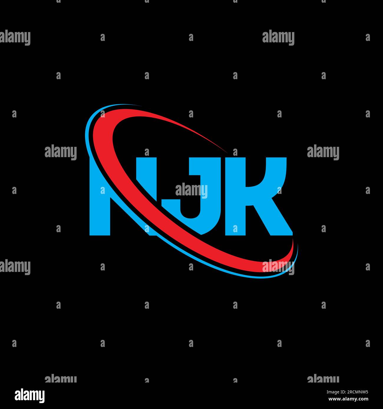 NJK logo. NJK letter. NJK letter logo design. Initials NJK logo linked ...