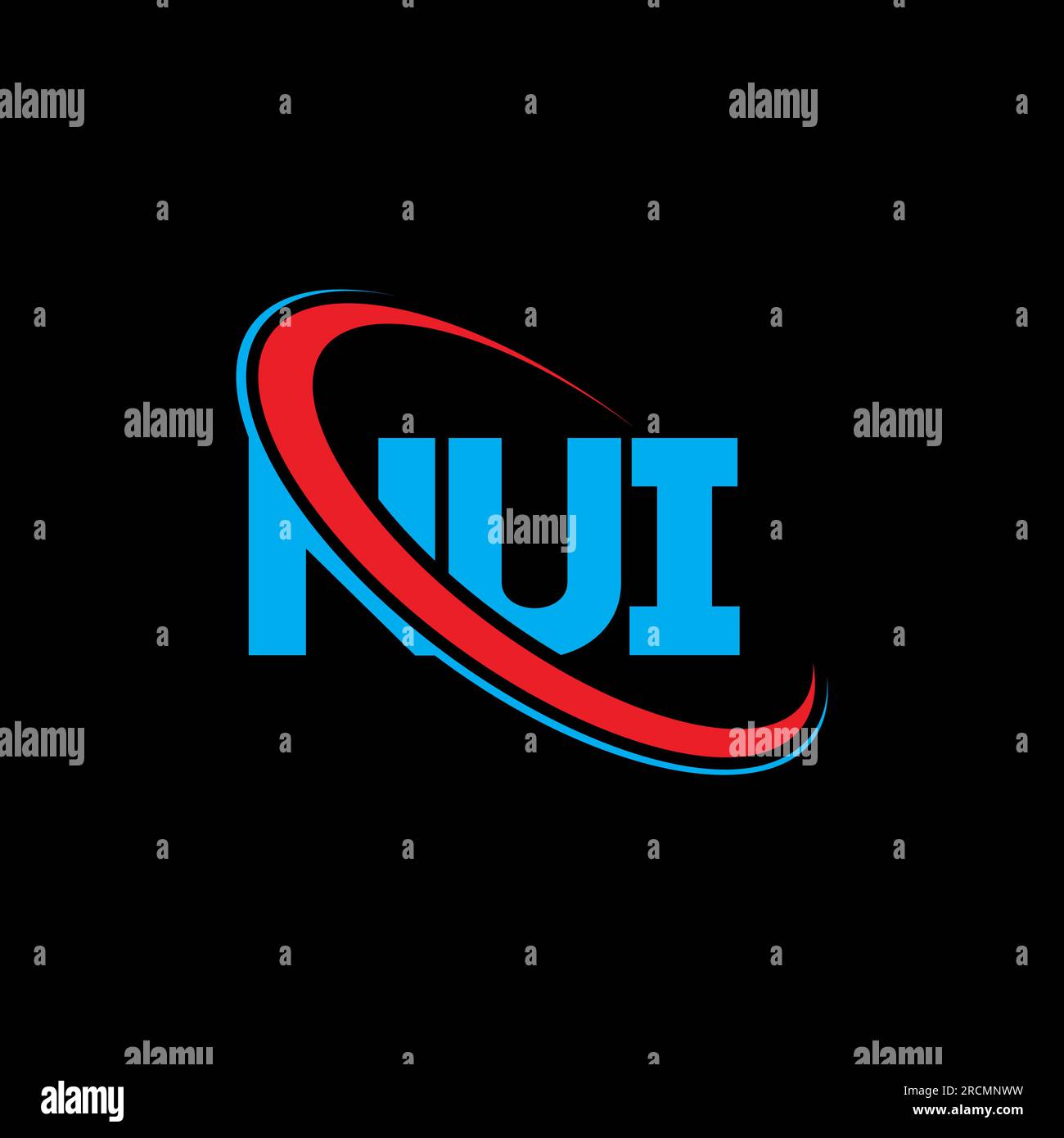 NUI logo. NUI letter. NUI letter logo design. Initials NUI logo linked ...