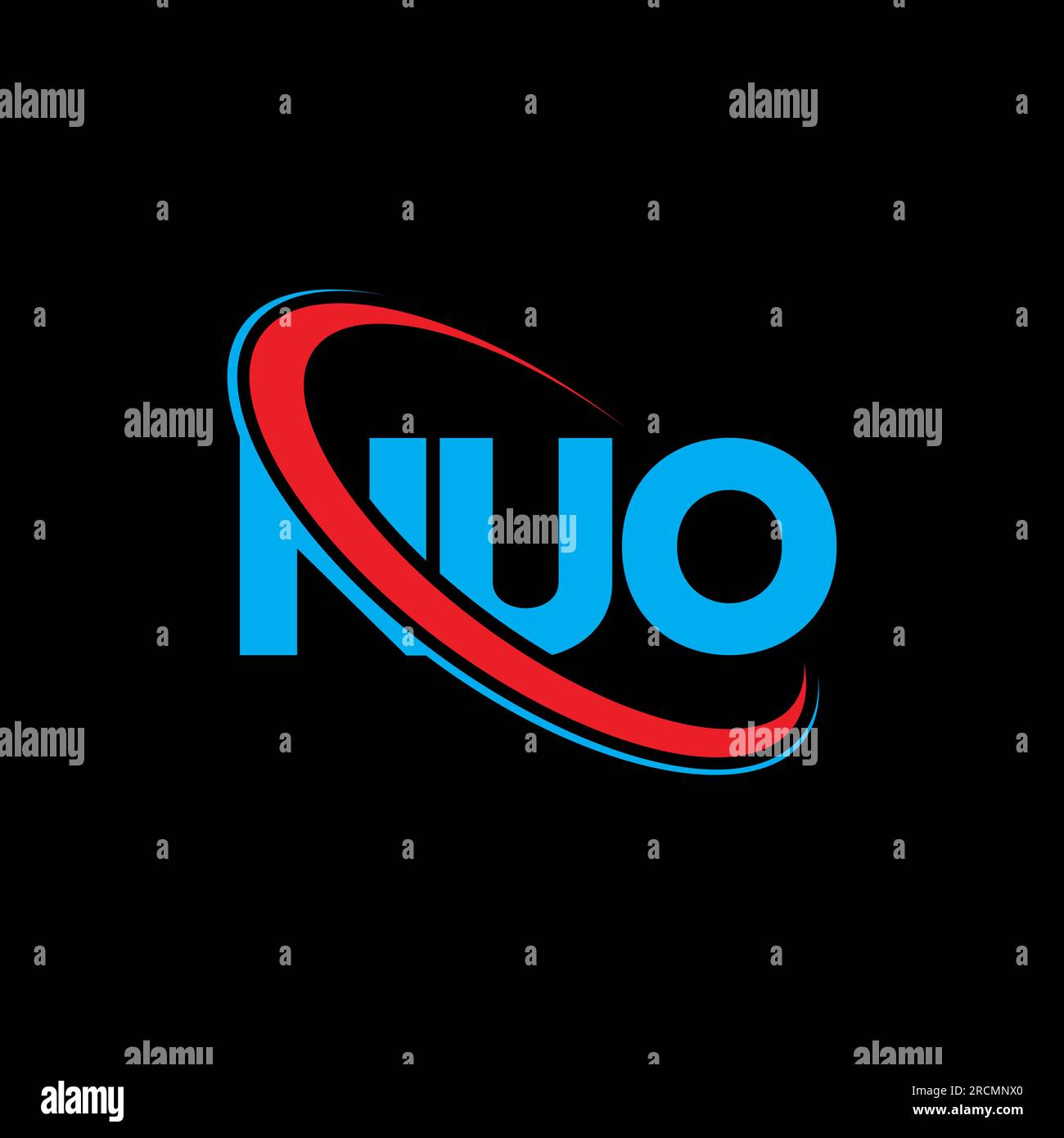 NUO logo. NUO letter. NUO letter logo design. Initials NUO logo linked ...