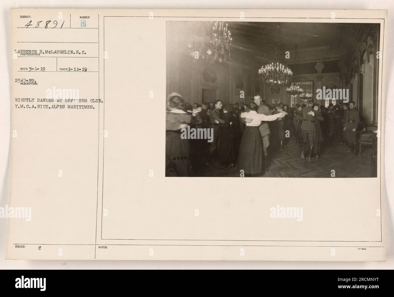 Soldiers enjoying a night of dancing at the Officers Club Y.M.C.A. in ...