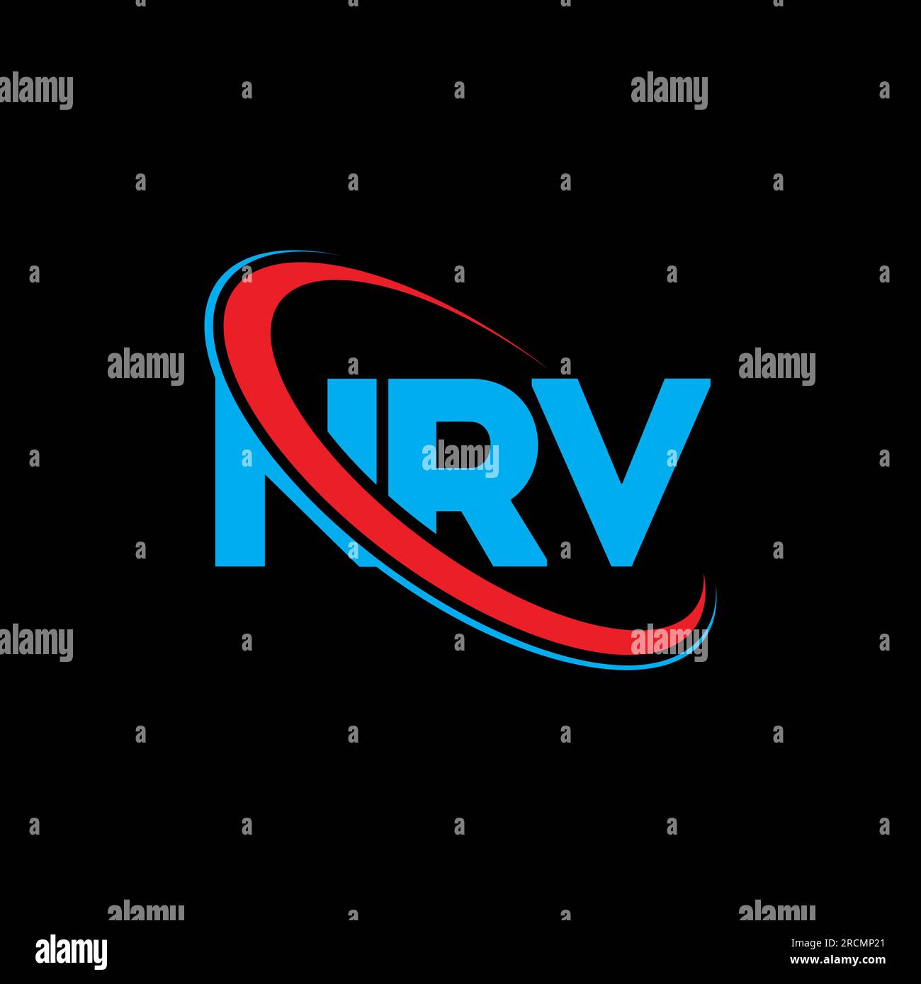 NRV logo. NRV letter. NRV letter logo design. Initials NRV logo linked ...