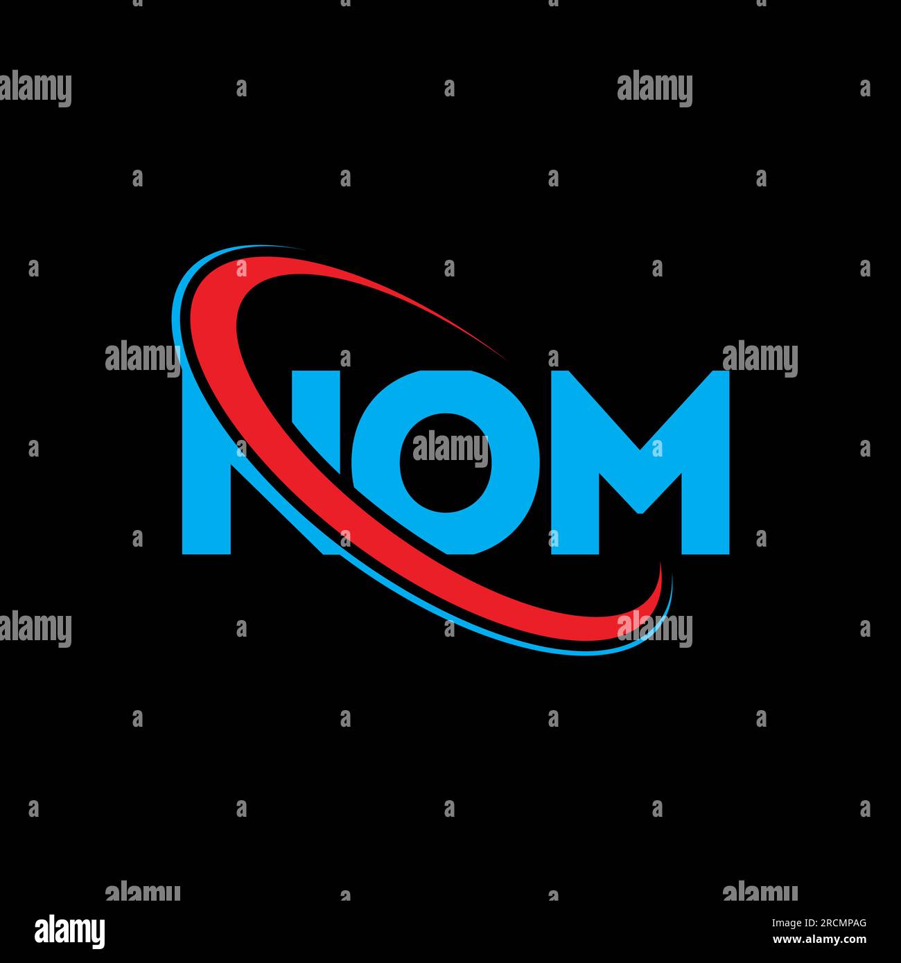 NOM logo. NOM letter. NOM letter logo design. Initials NOM logo linked with circle and uppercase ...