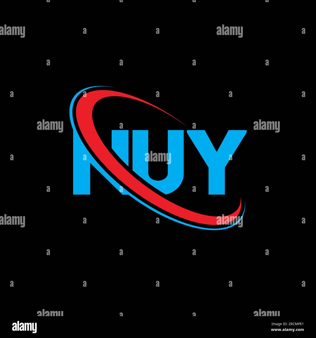 NUY logo. NUY letter. NUY letter logo design. Initials NUY logo linked ...