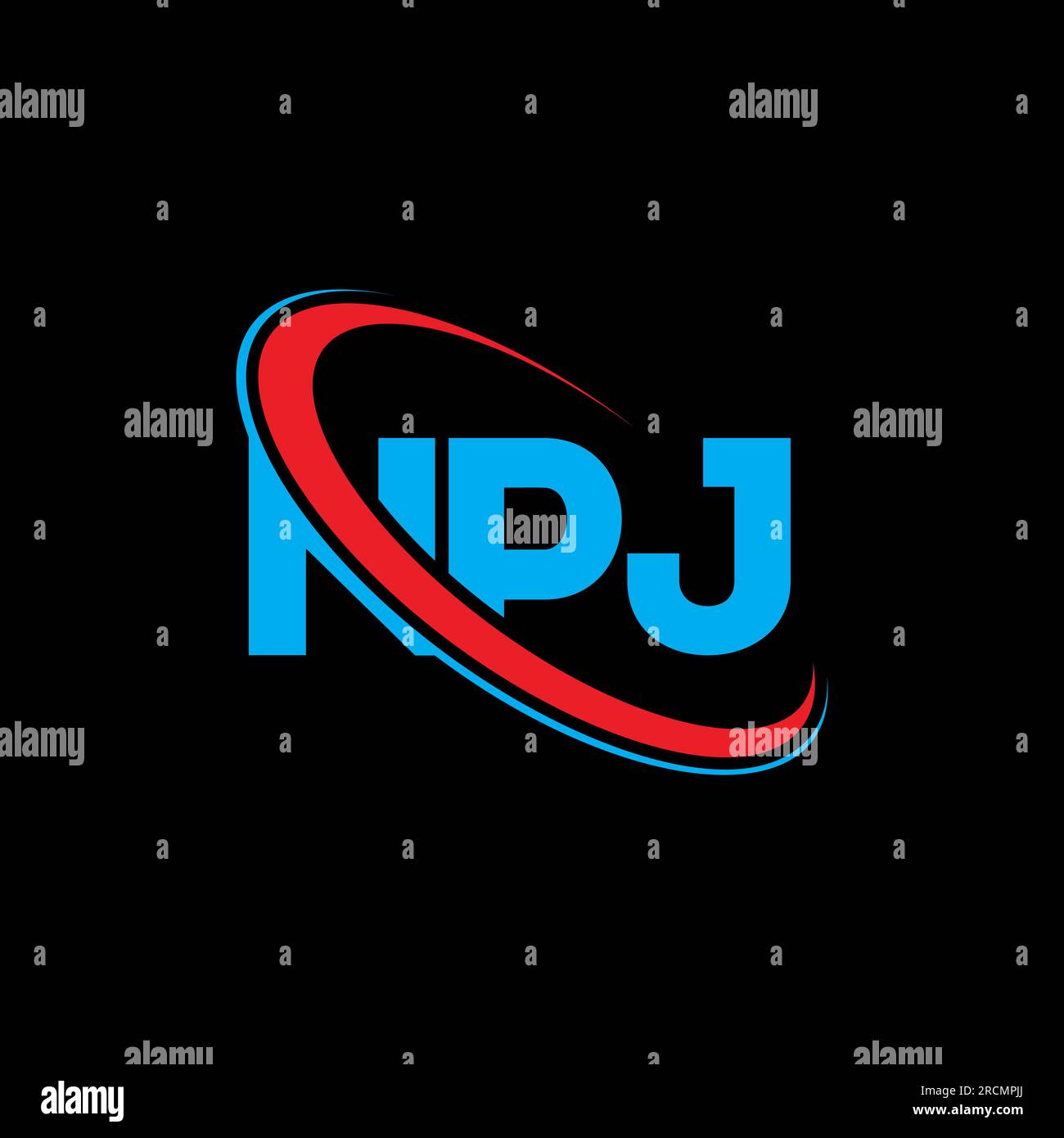 NPJ logo. NPJ letter. NPJ letter logo design. Initials NPJ logo linked with circle and uppercase ...