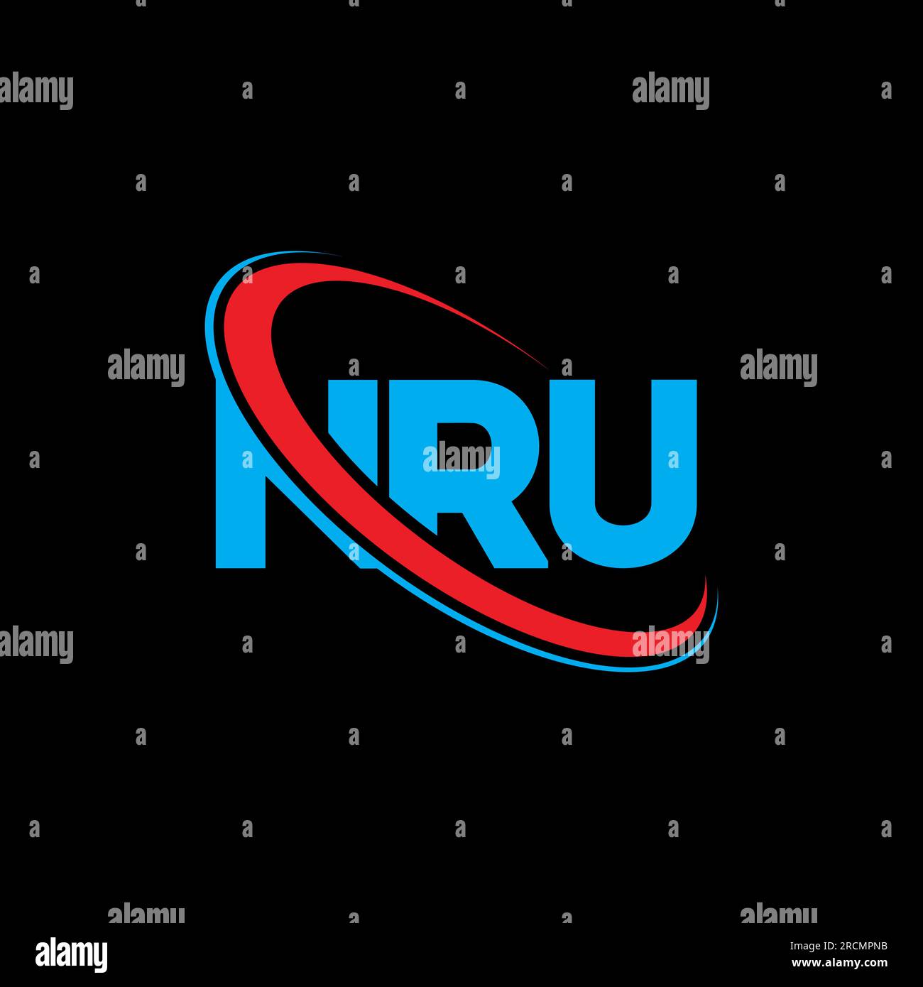 NRU logo. NRU letter. NRU letter logo design. Initials NRU logo linked ...