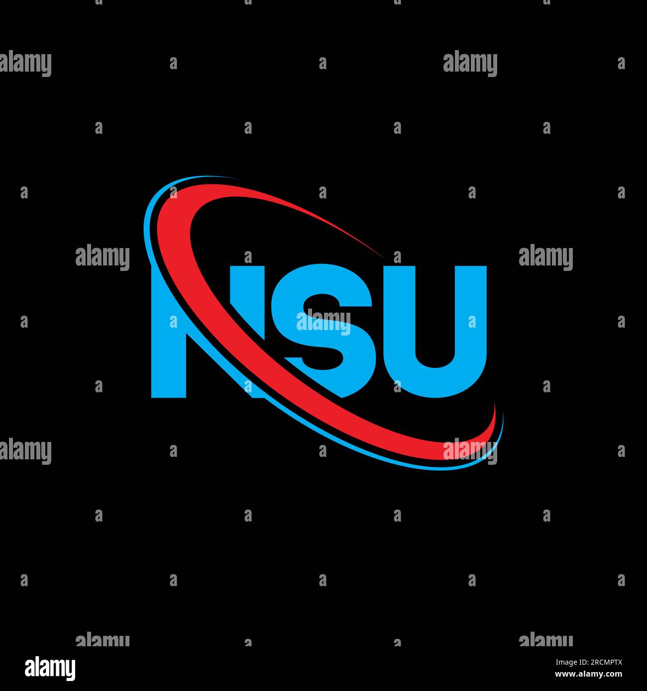 NSU logo. NSU letter. NSU letter logo design. Initials NSU logo linked ...