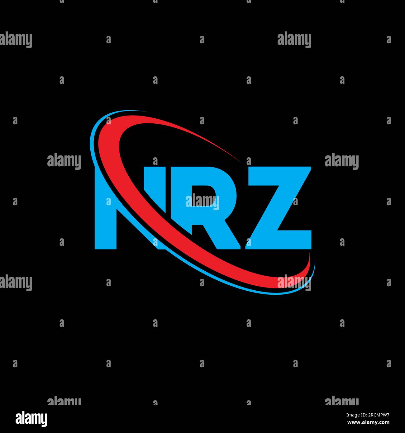 NRZ logo. NRZ letter. NRZ letter logo design. Initials NRZ logo linked ...