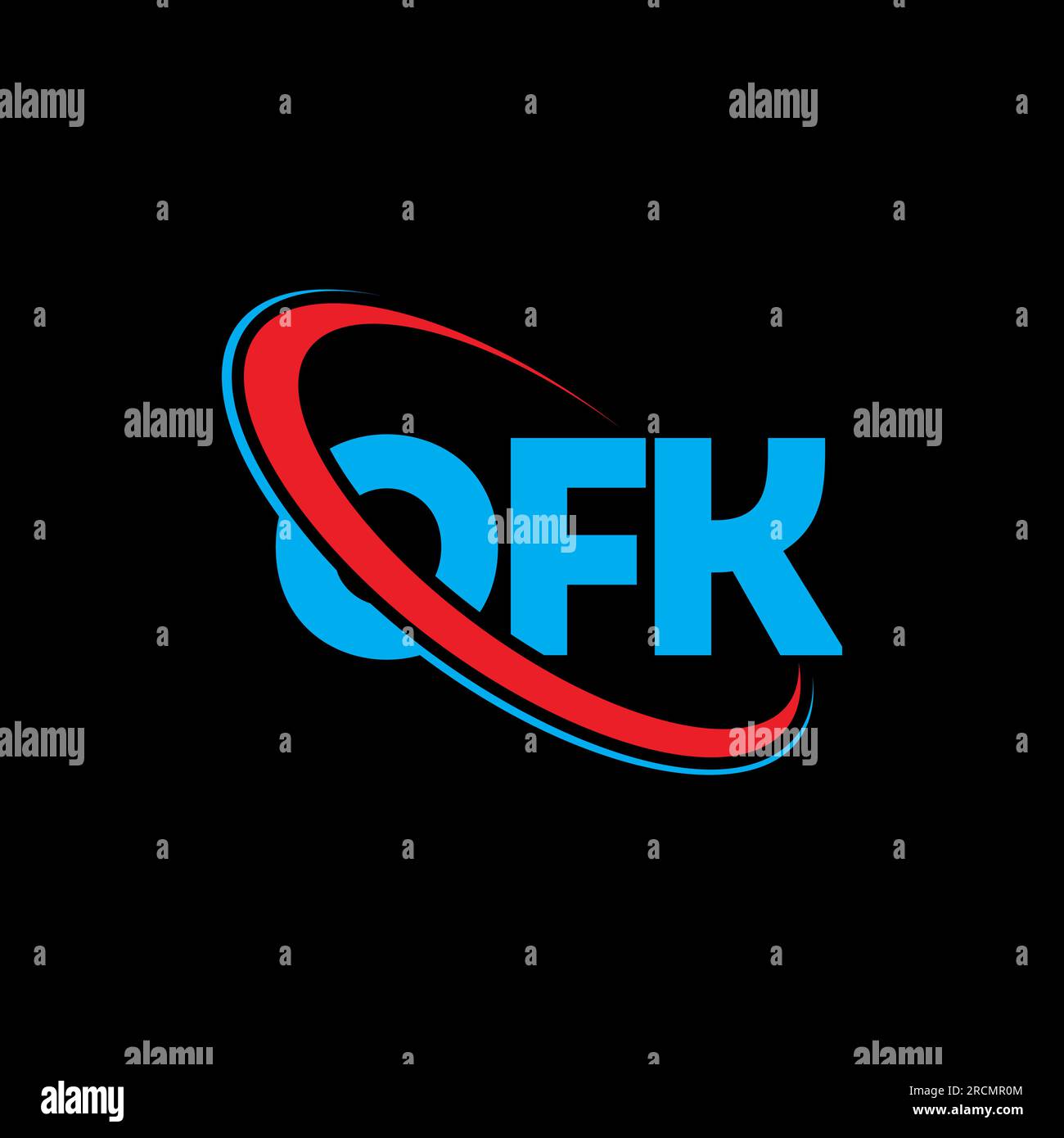 OFK logo. OFK letter. OFK letter logo design. Initials OFK logo linked ...
