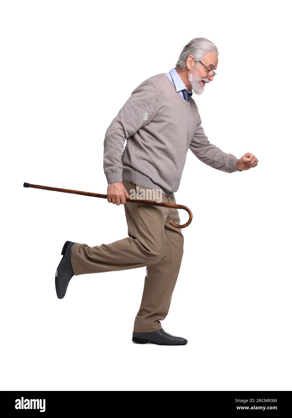Old man running on Cut Out Stock Images & Pictures - Alamy