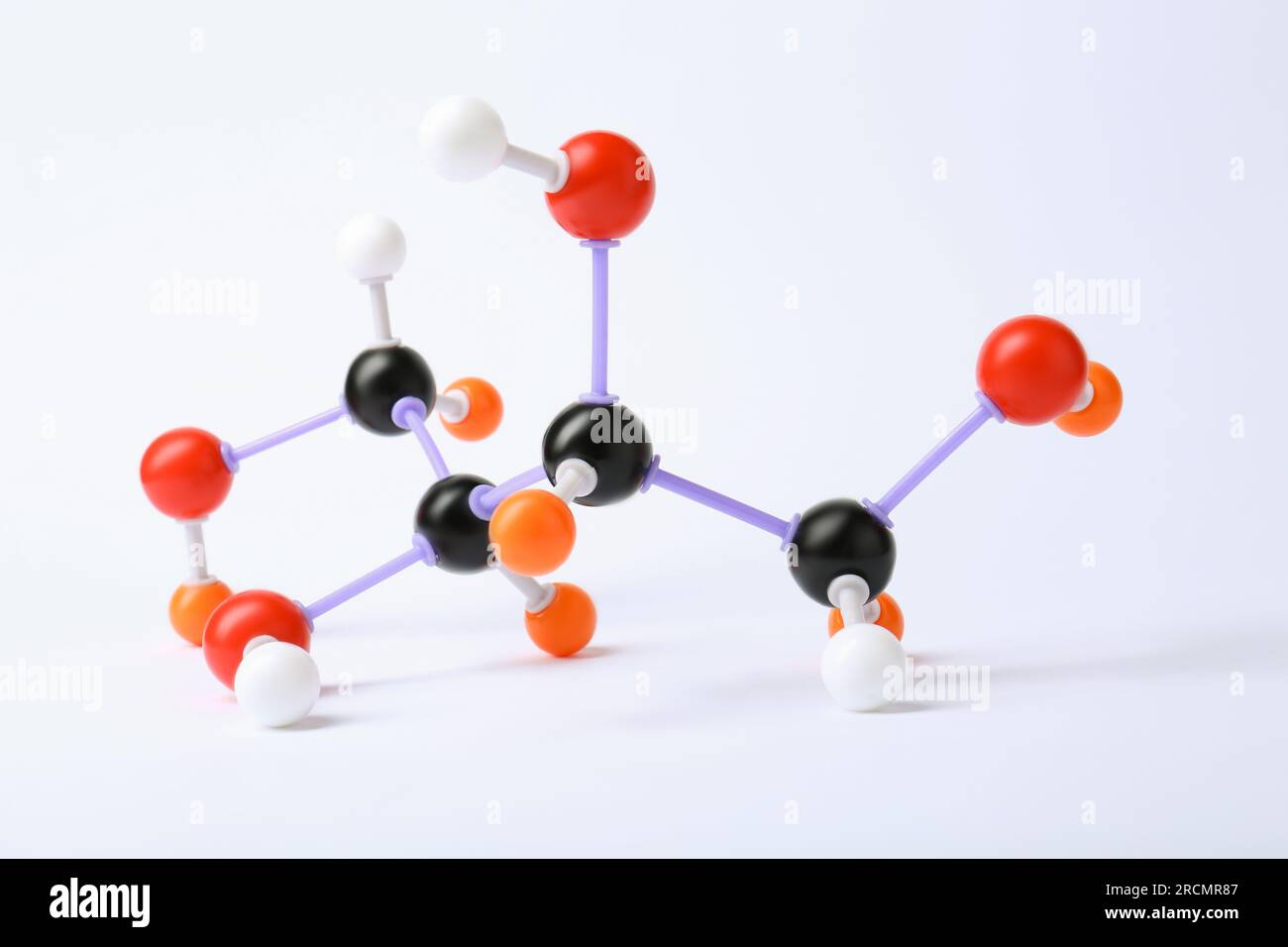 Molecule of sugar on white background. Chemical model Stock Photo - Alamy