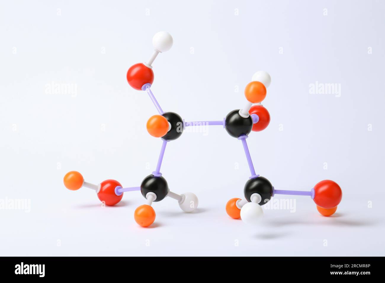 Molecule of sugar on white background. Chemical model Stock Photo - Alamy