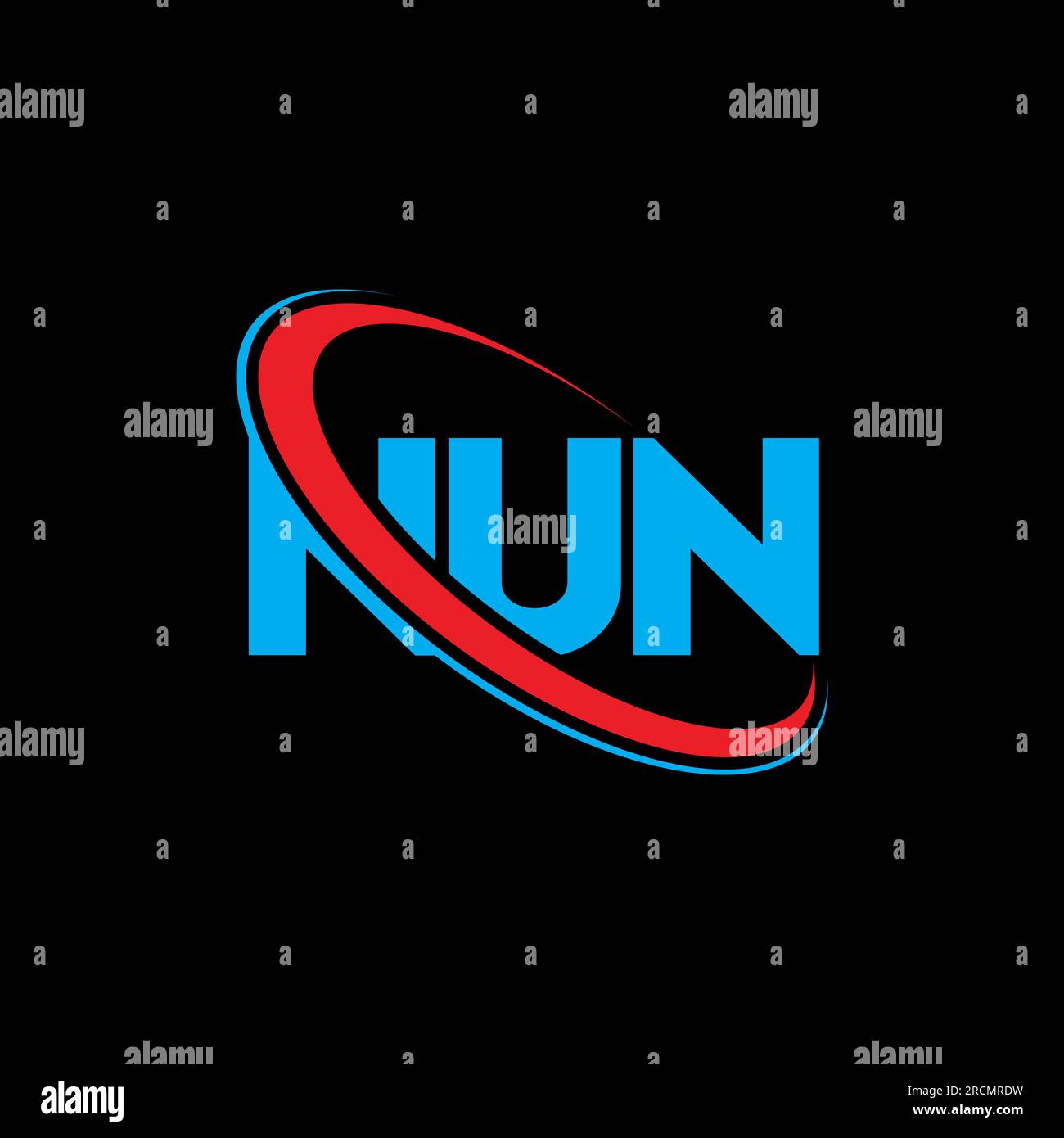 NUN logo. NUN letter. NUN letter logo design. Initials NUN logo linked ...