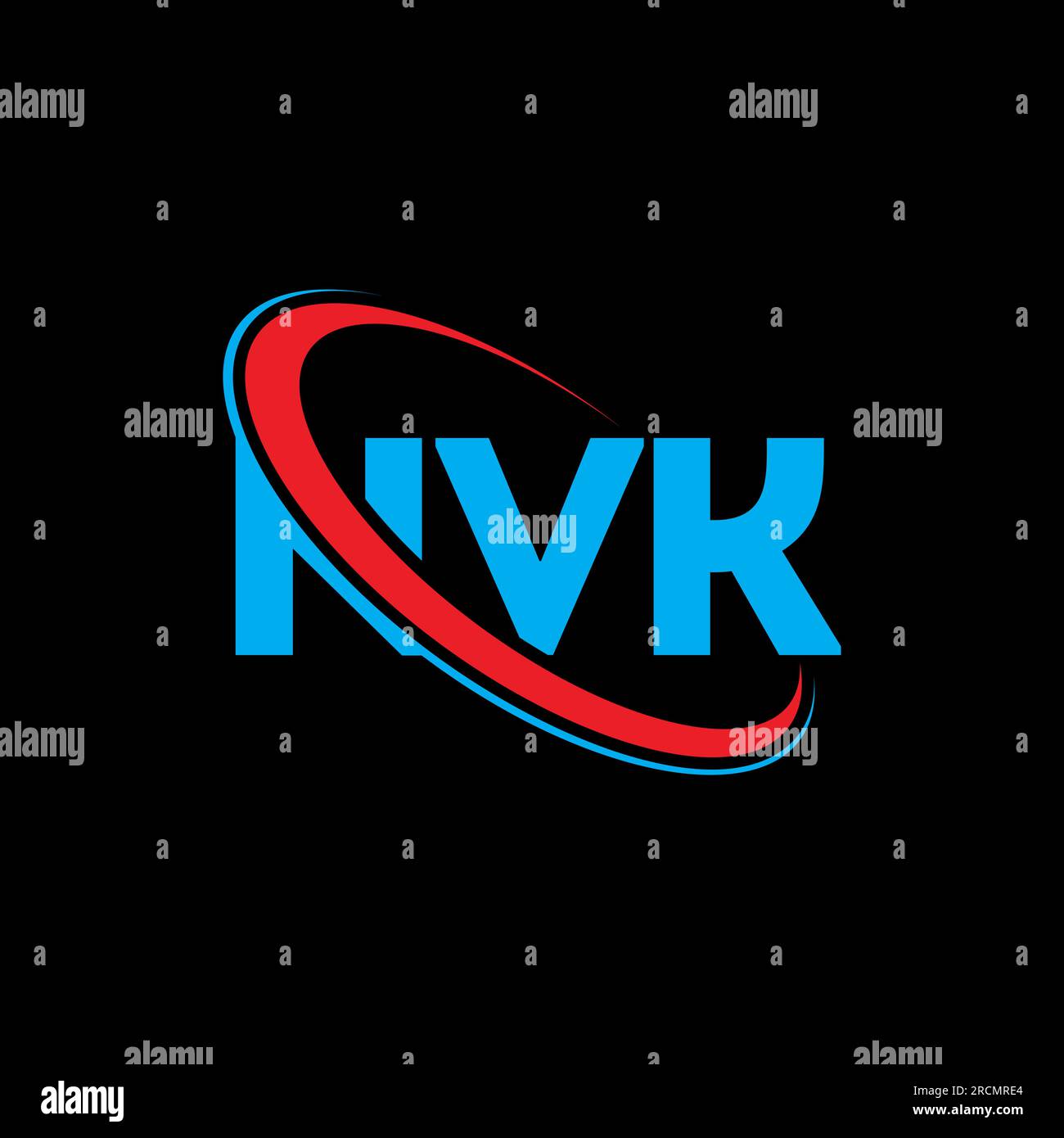 NVK logo. NVK letter. NVK letter logo design. Initials NVK logo linked ...