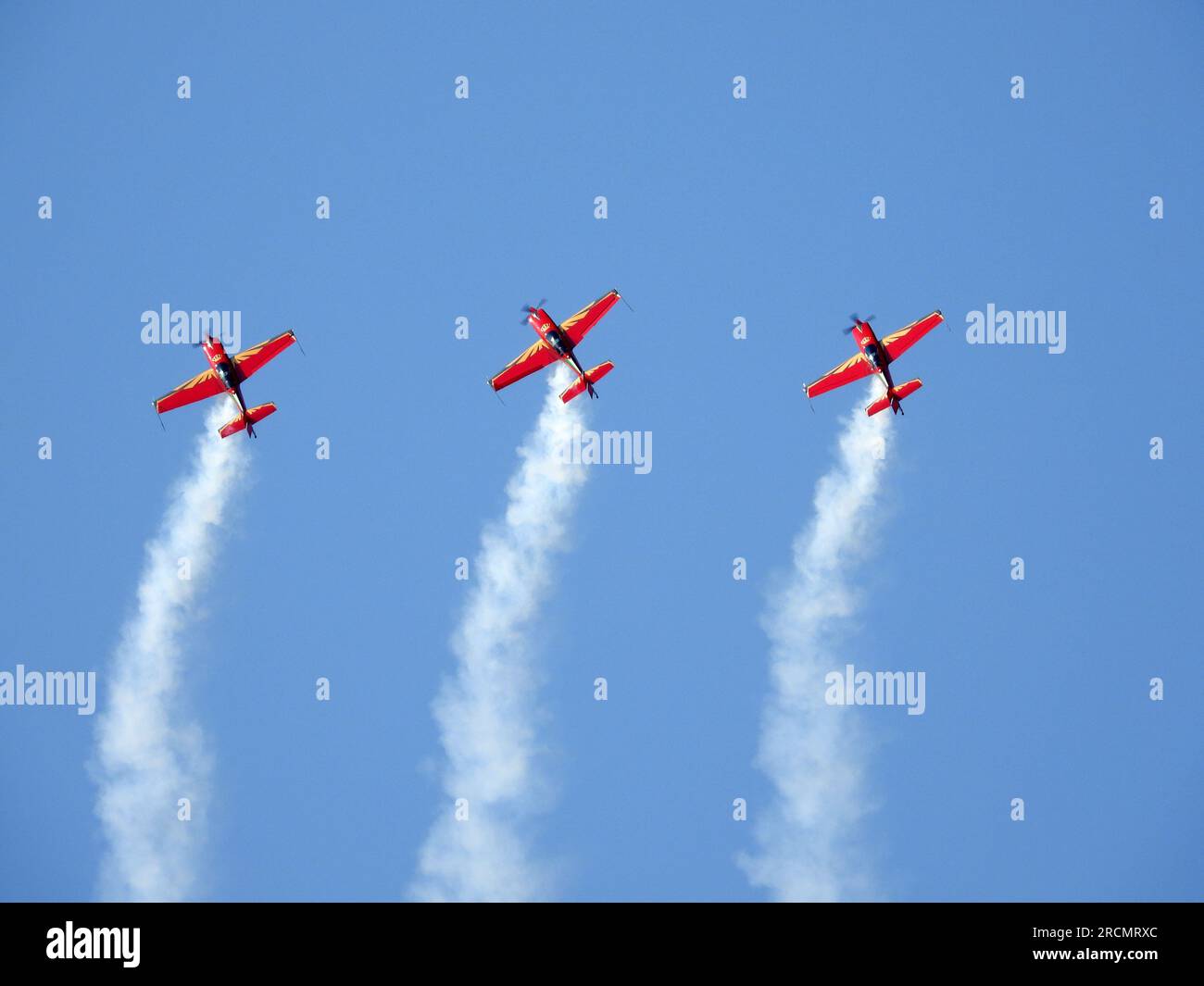 Three planes performing an airshow in the sky - Royal Air Force ...