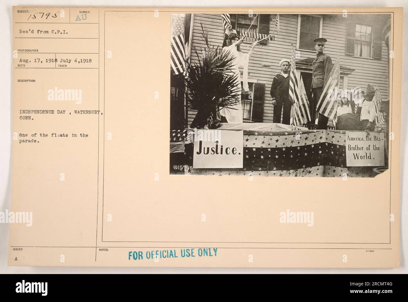 "A float in the Independence Day parade in Waterbury, Connecticut, on ...