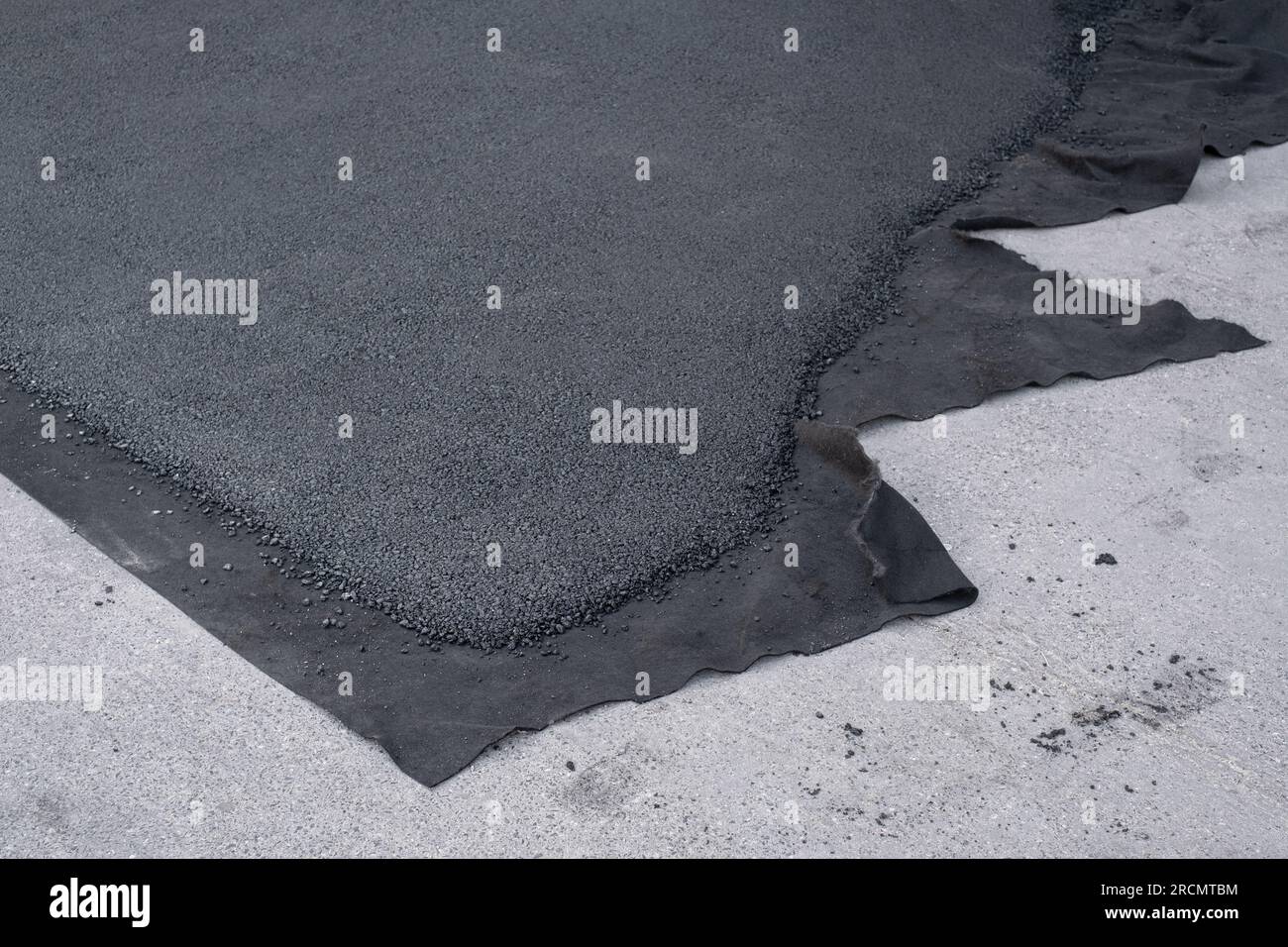 road is covered wit Temporary Paved Recycled asphalt Stock Photo - Alamy