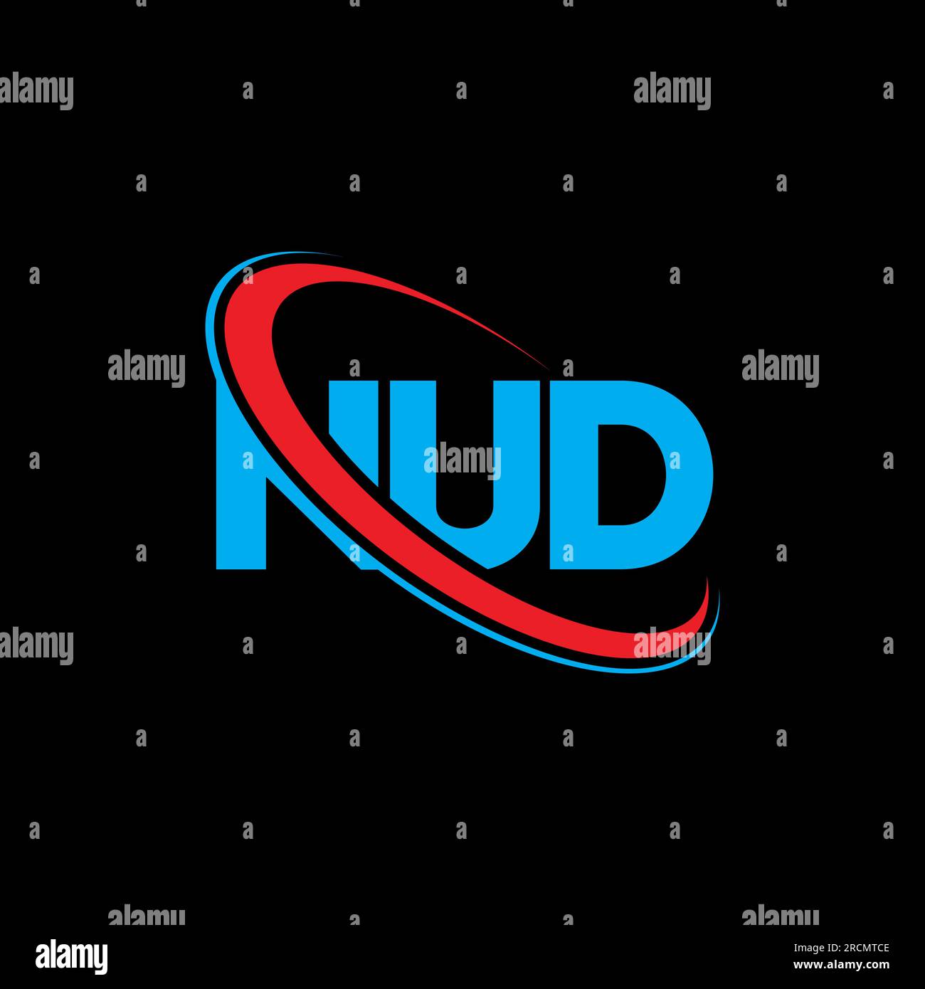 NUD logo. NUD letter. NUD letter logo design. Initials NUD logo linked ...