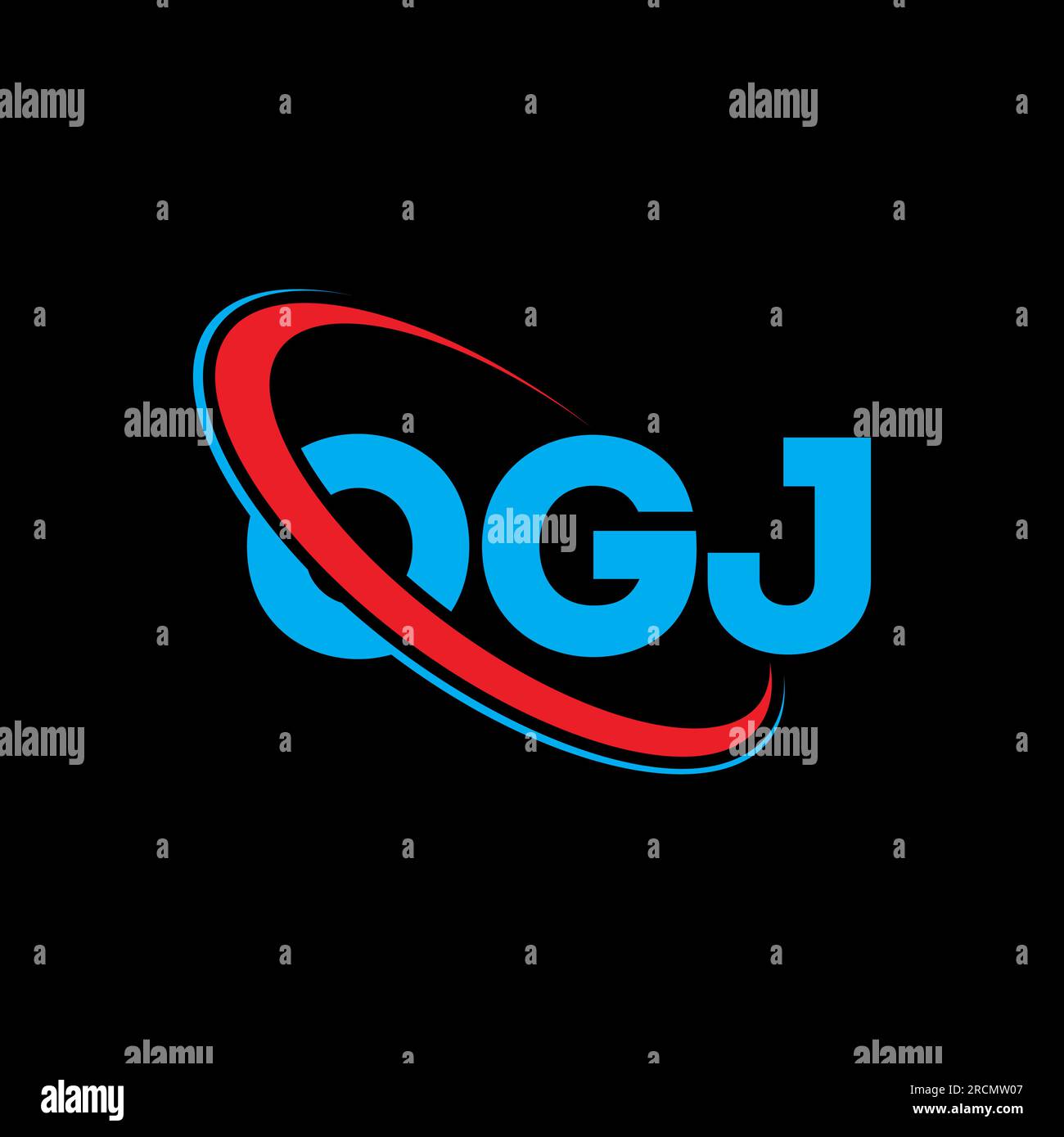 OGJ logo. OGJ letter. OGJ letter logo design. Initials OGJ logo linked ...