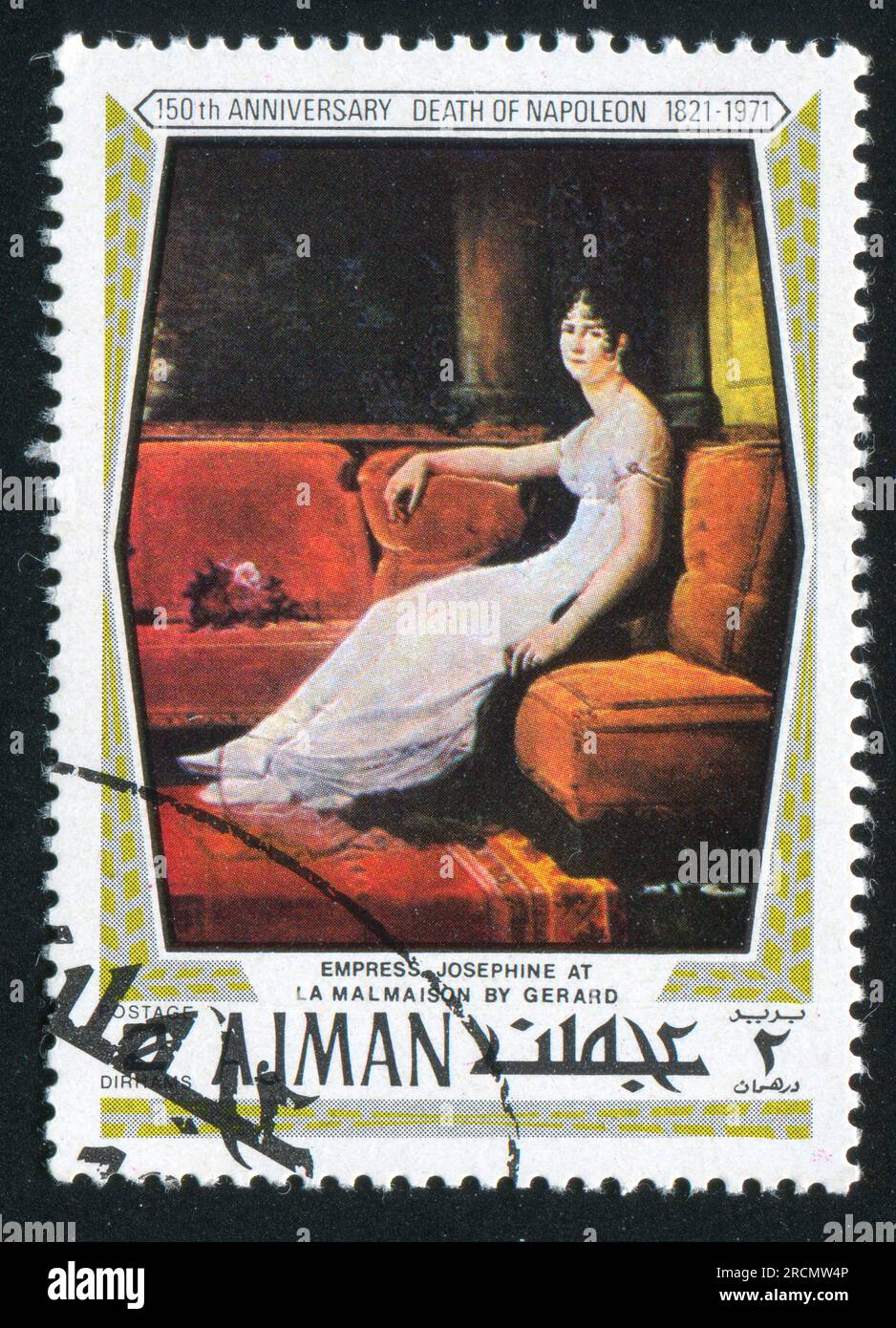 AJMAN - CIRCA 1976: stamp printed by Ajman, shows Empress Josephine by ...