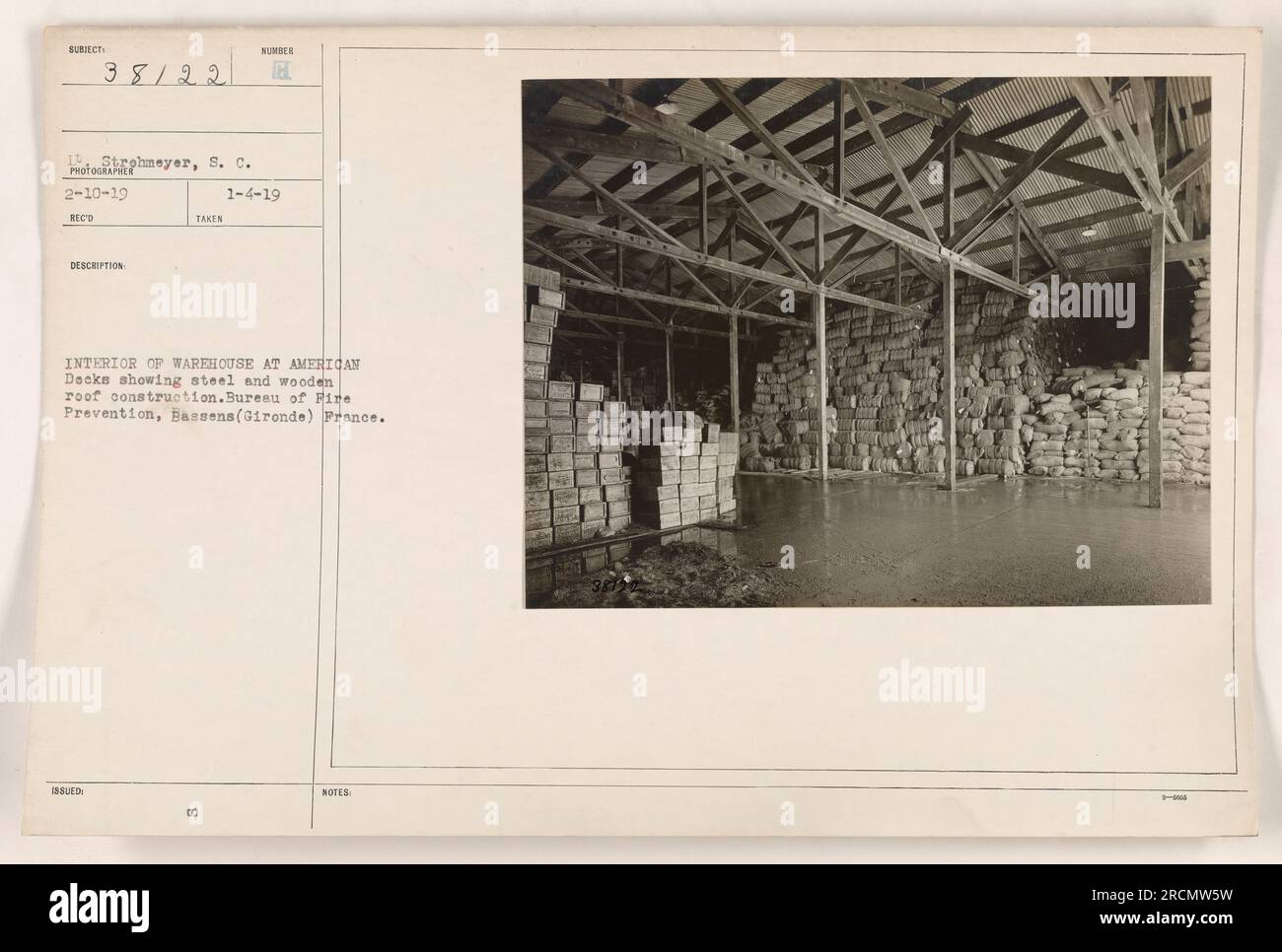 Interior of warehouse at American Decks showing steel and wooden roof ...