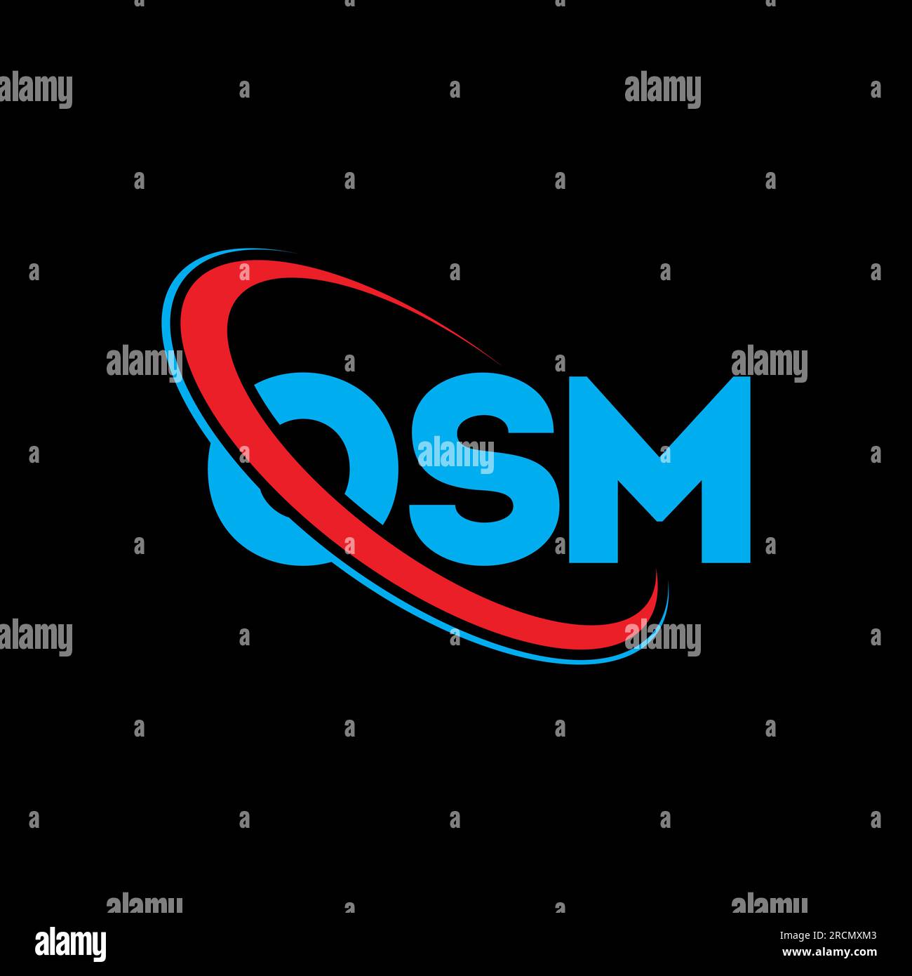 OSM logo. OSM letter. OSM letter logo design. Initials OSM logo linked ...
