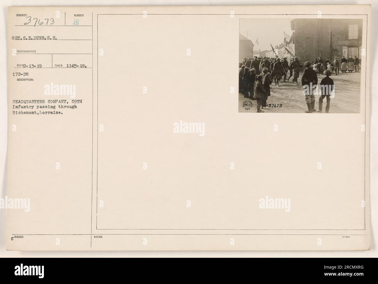 Soldiers from Headquarters Company, 59th Infantry, passing through ...