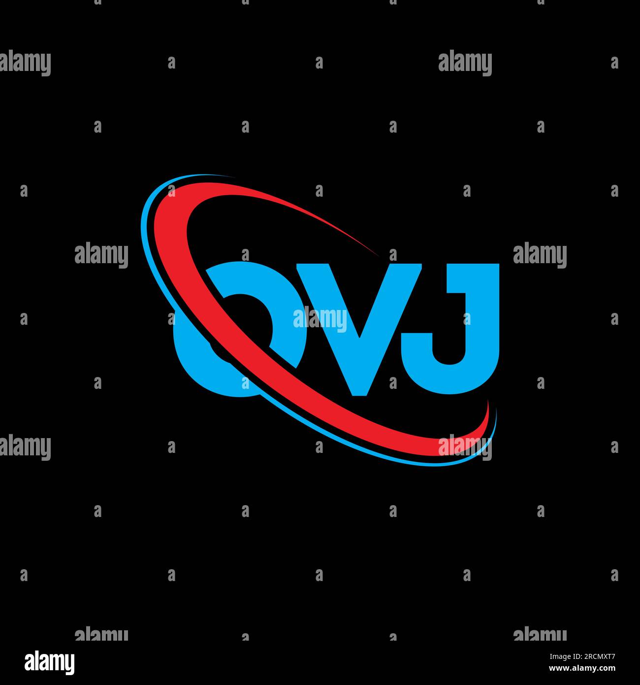 OVJ logo. OVJ letter. OVJ letter logo design. Initials OVJ logo linked ...