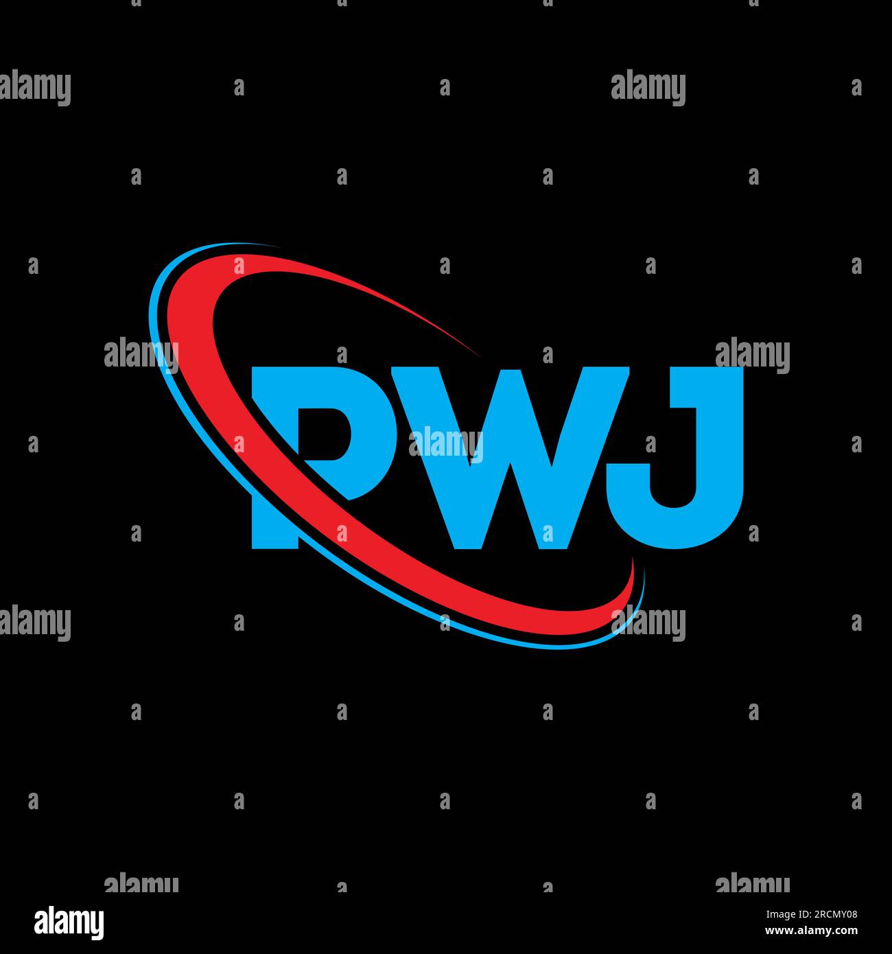 PWJ logo. PWJ letter. PWJ letter logo design. Initials PWJ logo linked ...