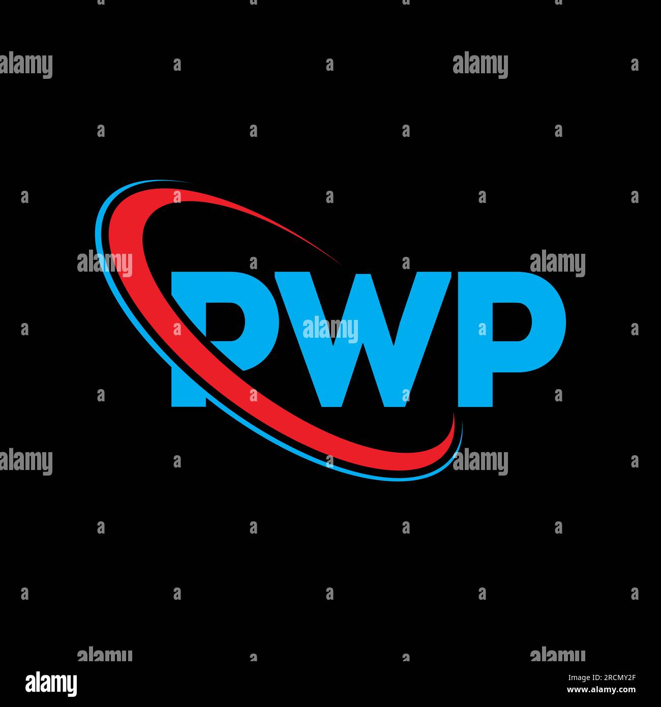 PWP logo. PWP letter. PWP letter logo design. Initials PWP logo linked with circle and uppercase ...