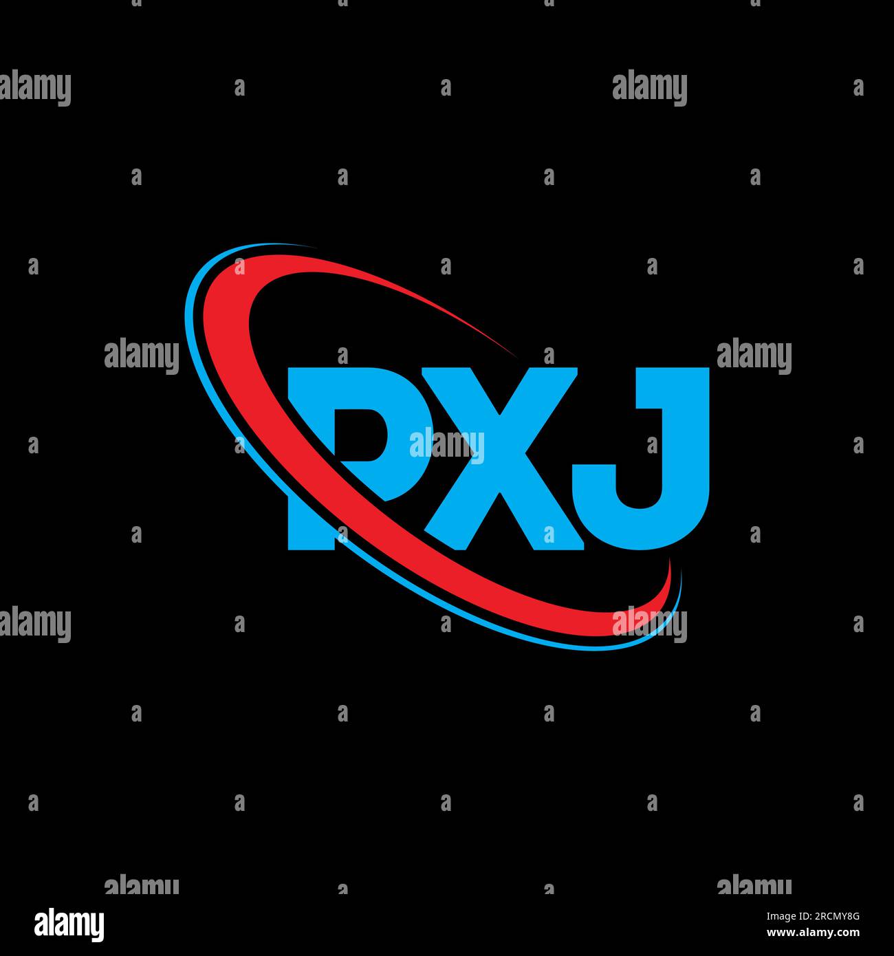 PXJ logo. PXJ letter. PXJ letter logo design. Initials PXJ logo linked with circle and uppercase ...