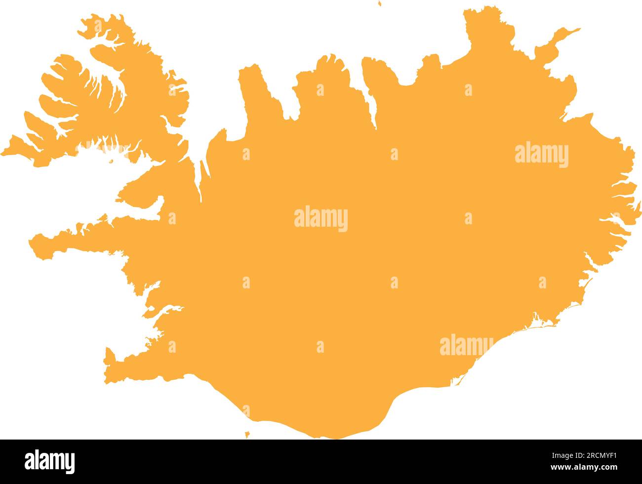 ORANGE CMYK color map of ICELAND Stock Vector Image & Art - Alamy