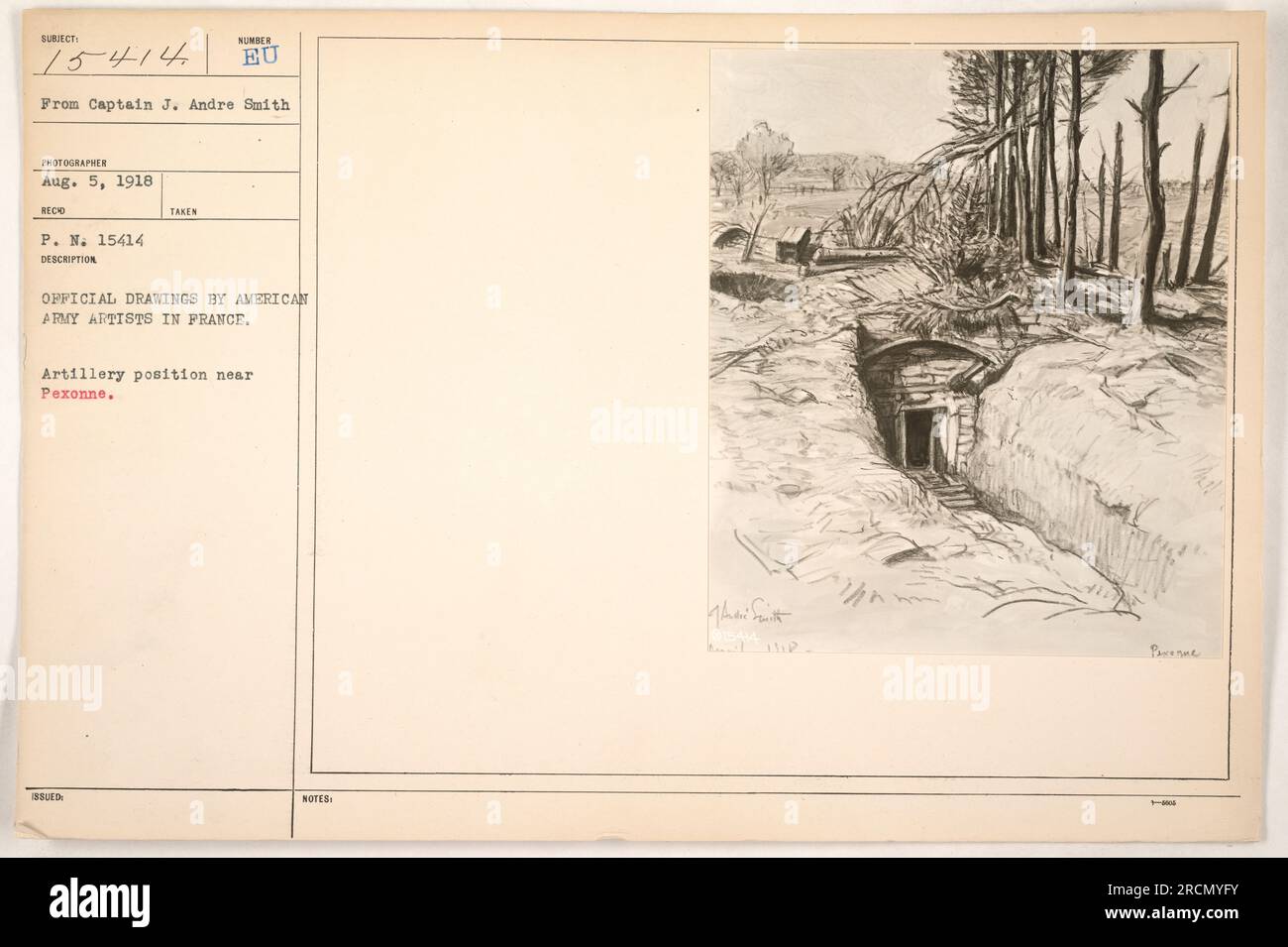 American soldiers set up and draw artistic representations of European ...