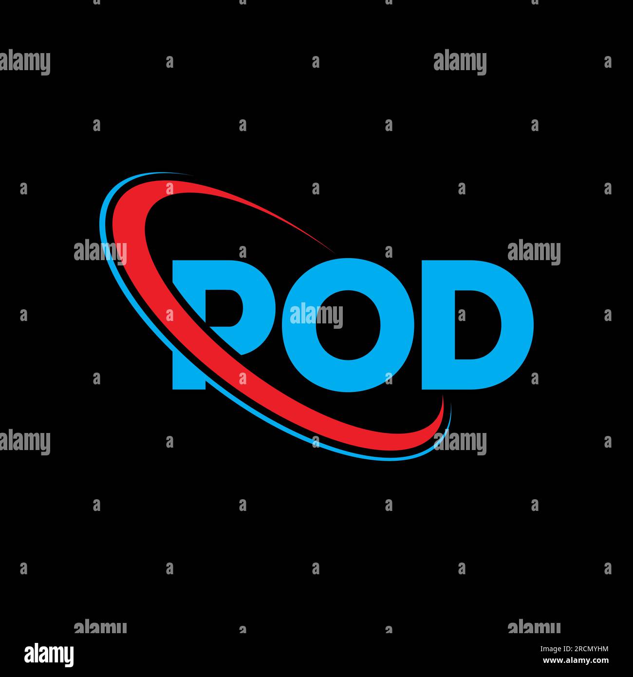 POD logo. POD letter. POD letter logo design. Initials POD logo linked ...