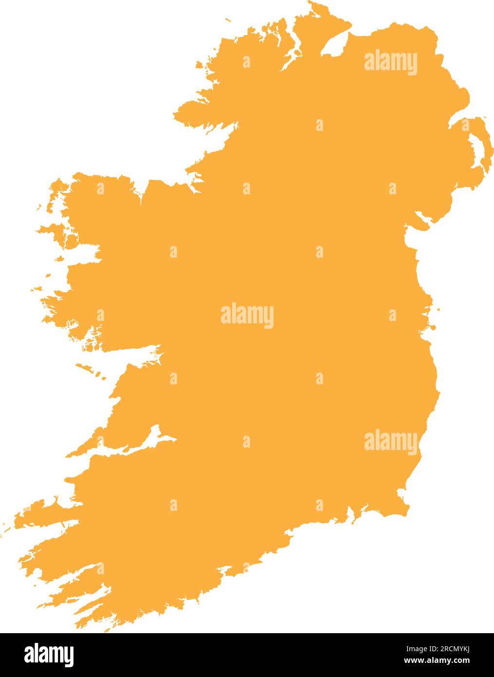ORANGE CMYK color map of IRELAND Stock Vector Image & Art - Alamy