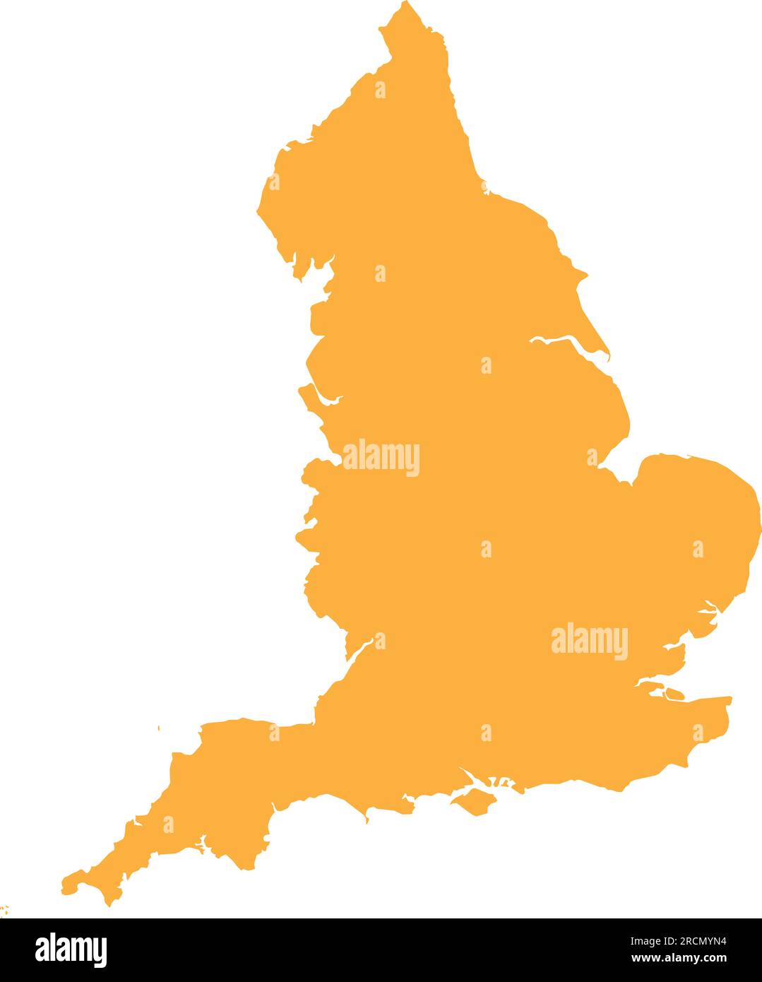 ORANGE CMYK color map of ENGLAND Stock Vector Image & Art - Alamy