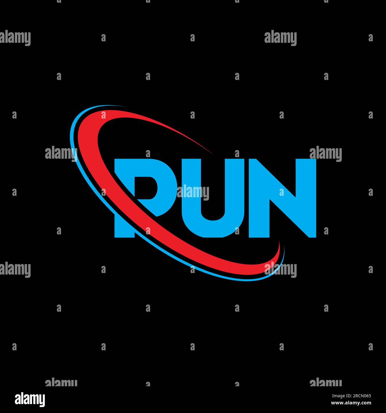 PUN logo. PUN letter. PUN letter logo design. Initials PUN logo linked ...