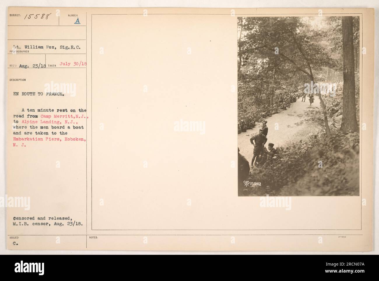 "Lt. William Fox, a Signal Corps photographer, captured this image ...