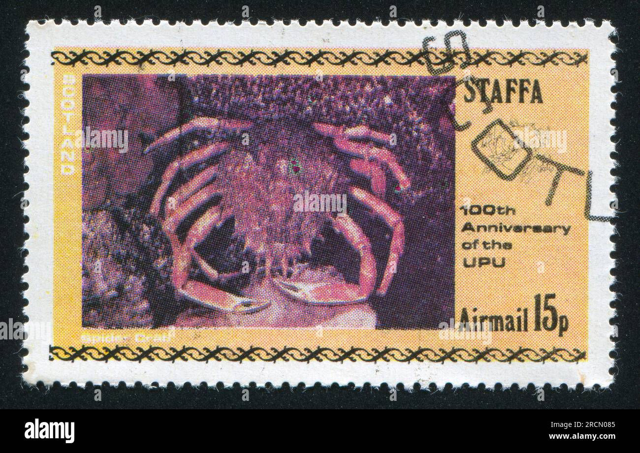 GREAT BRITAIN - CIRCA 1974: stamp printed by Great Britain, shows crab ...