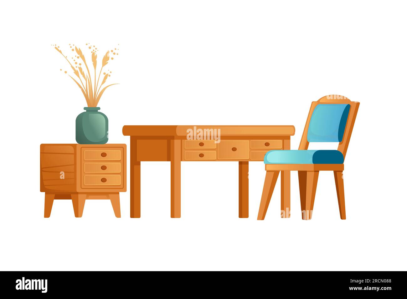 Home room interior with chair and table simple minimalistic style ...