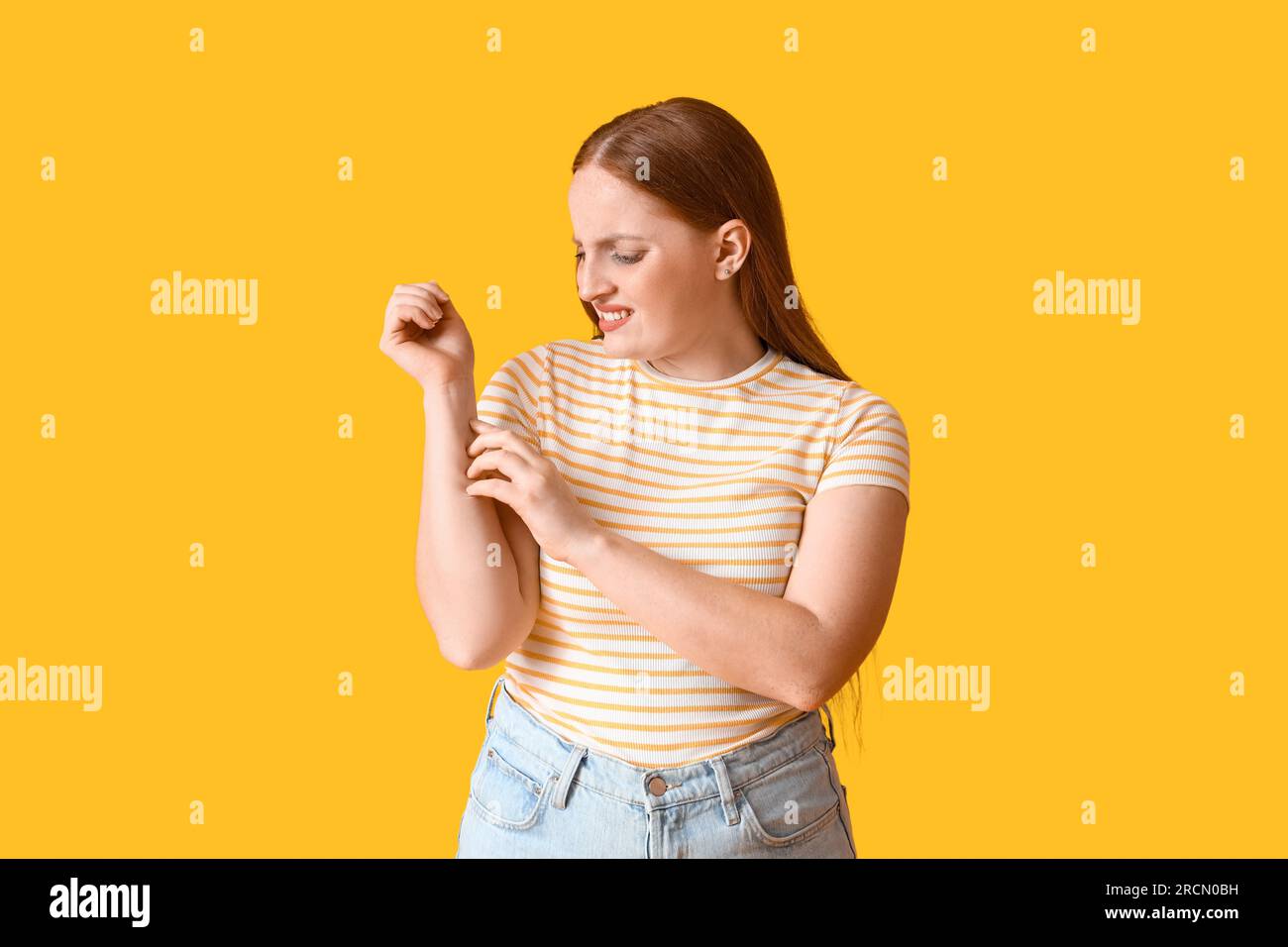 Girl (scrarch or scratching) nose hi-res stock photography and images ...