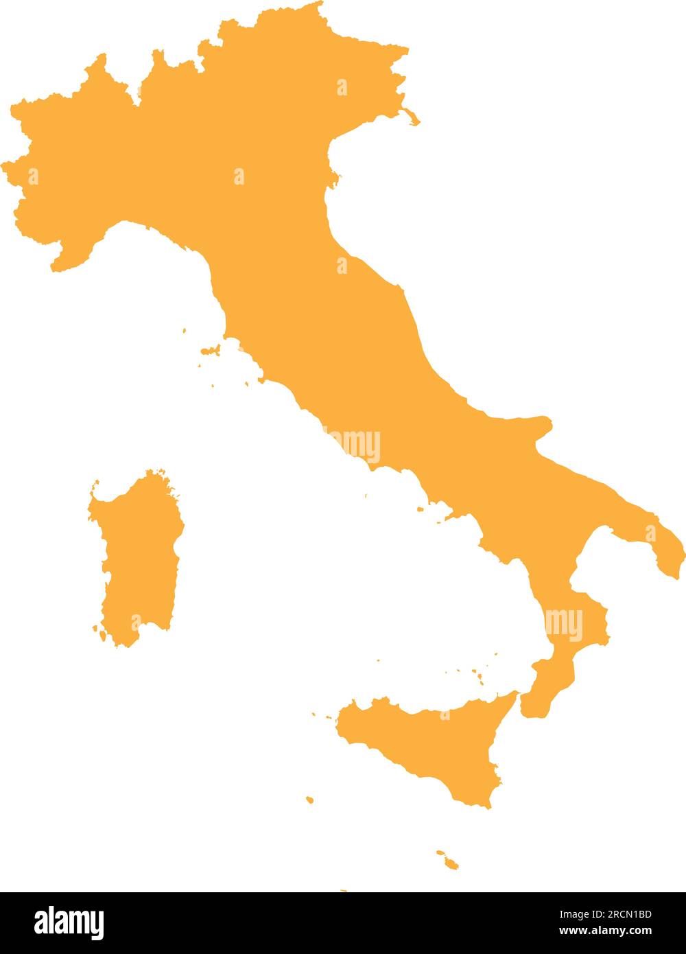 ORANGE CMYK color map of ITALY Stock Vector Image & Art - Alamy